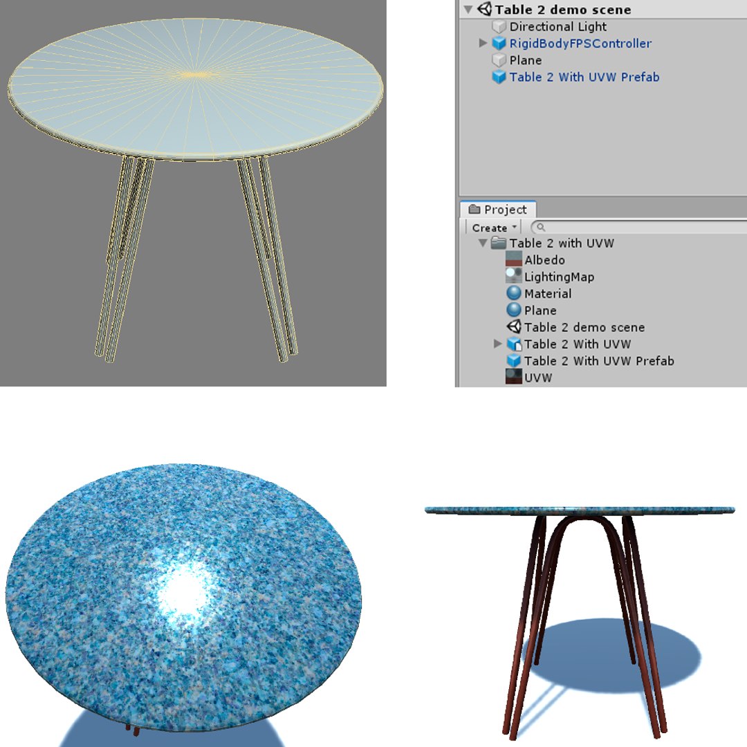 3D Table 2 Uvw - TurboSquid 1590524