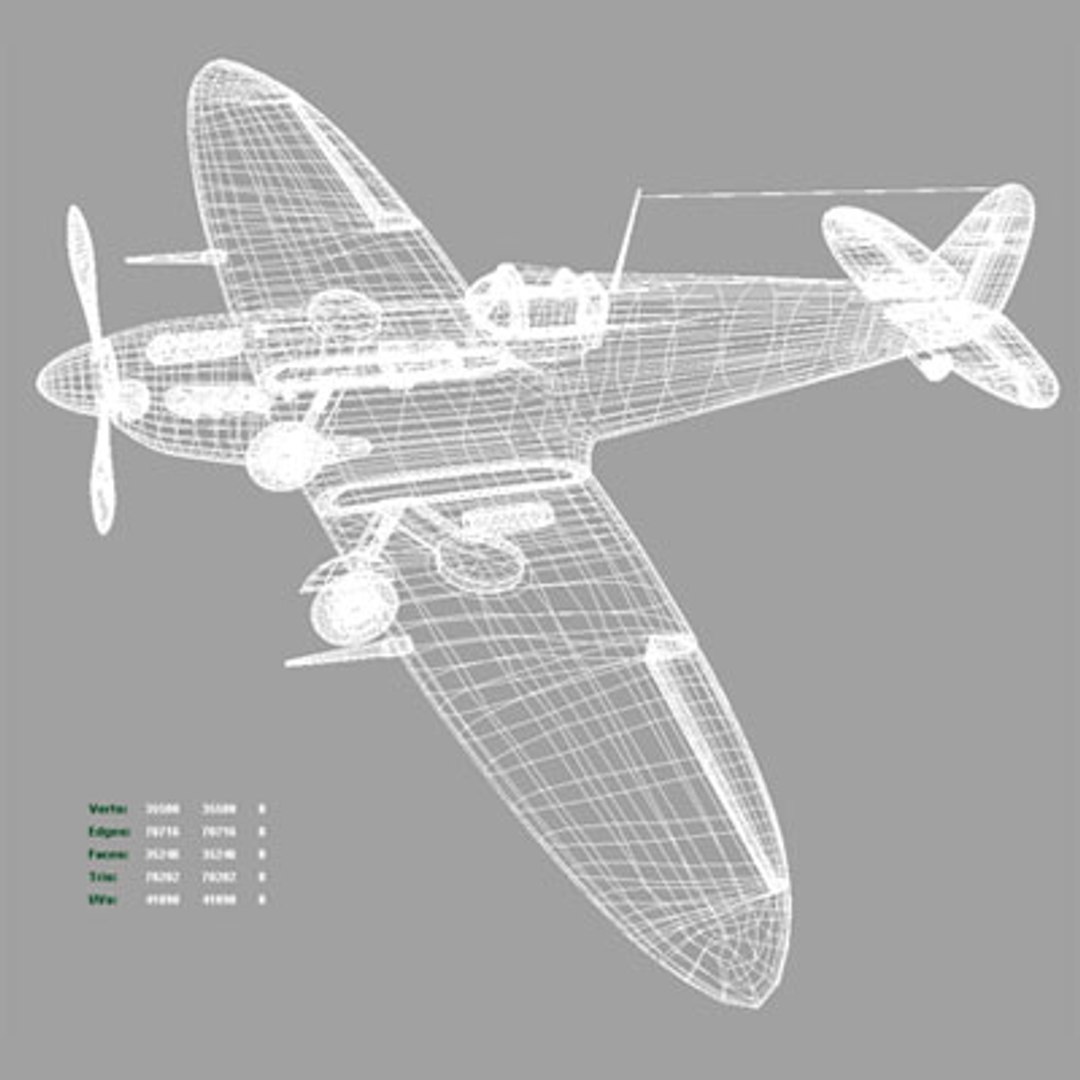 Spitfire Second World 3d Model