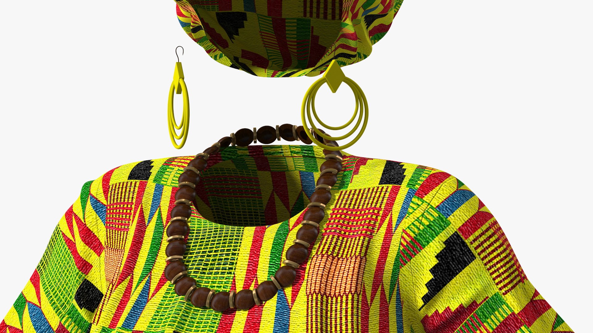 3D African Women Traditional Clothes Set - TurboSquid 1999846