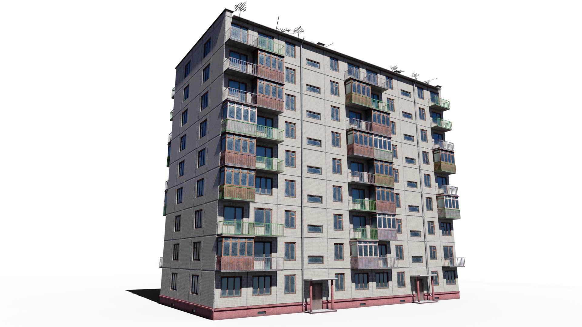 Modular Soviet Panel Apartment House Model - TurboSquid 1771046