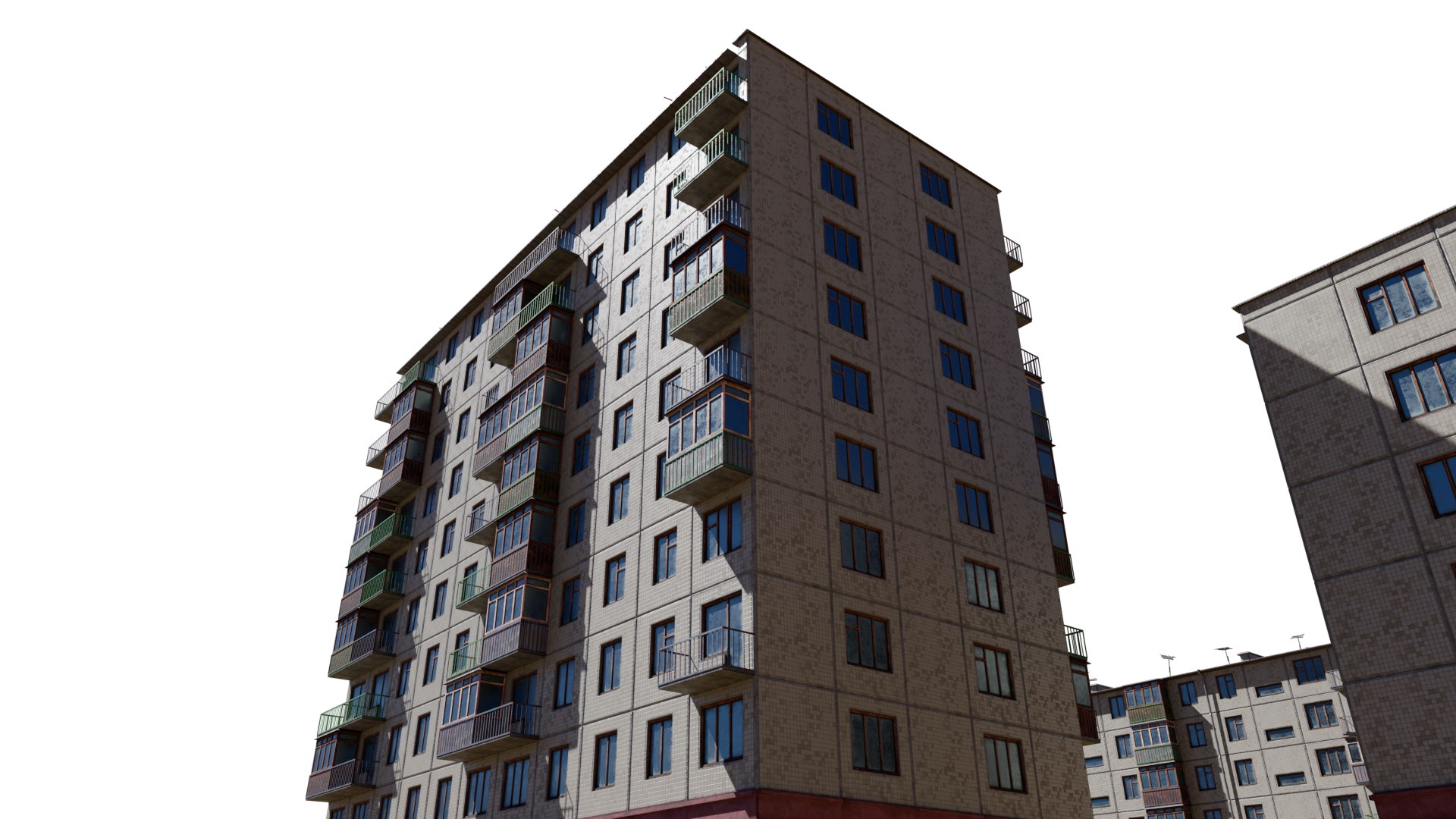 Modular Soviet Panel Apartment House Model - TurboSquid 1771046