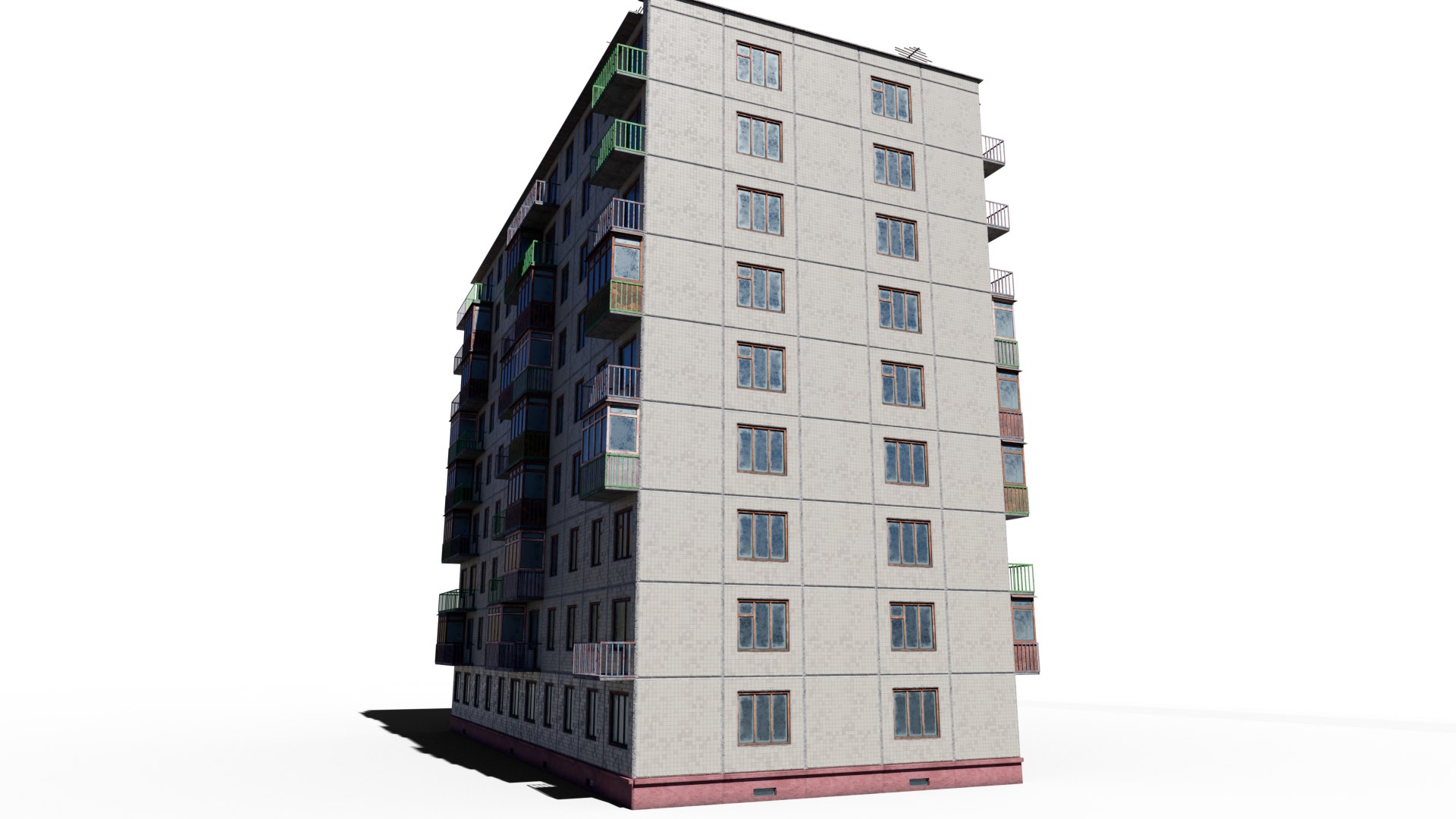 Modular Soviet Panel Apartment House Model - TurboSquid 1771046