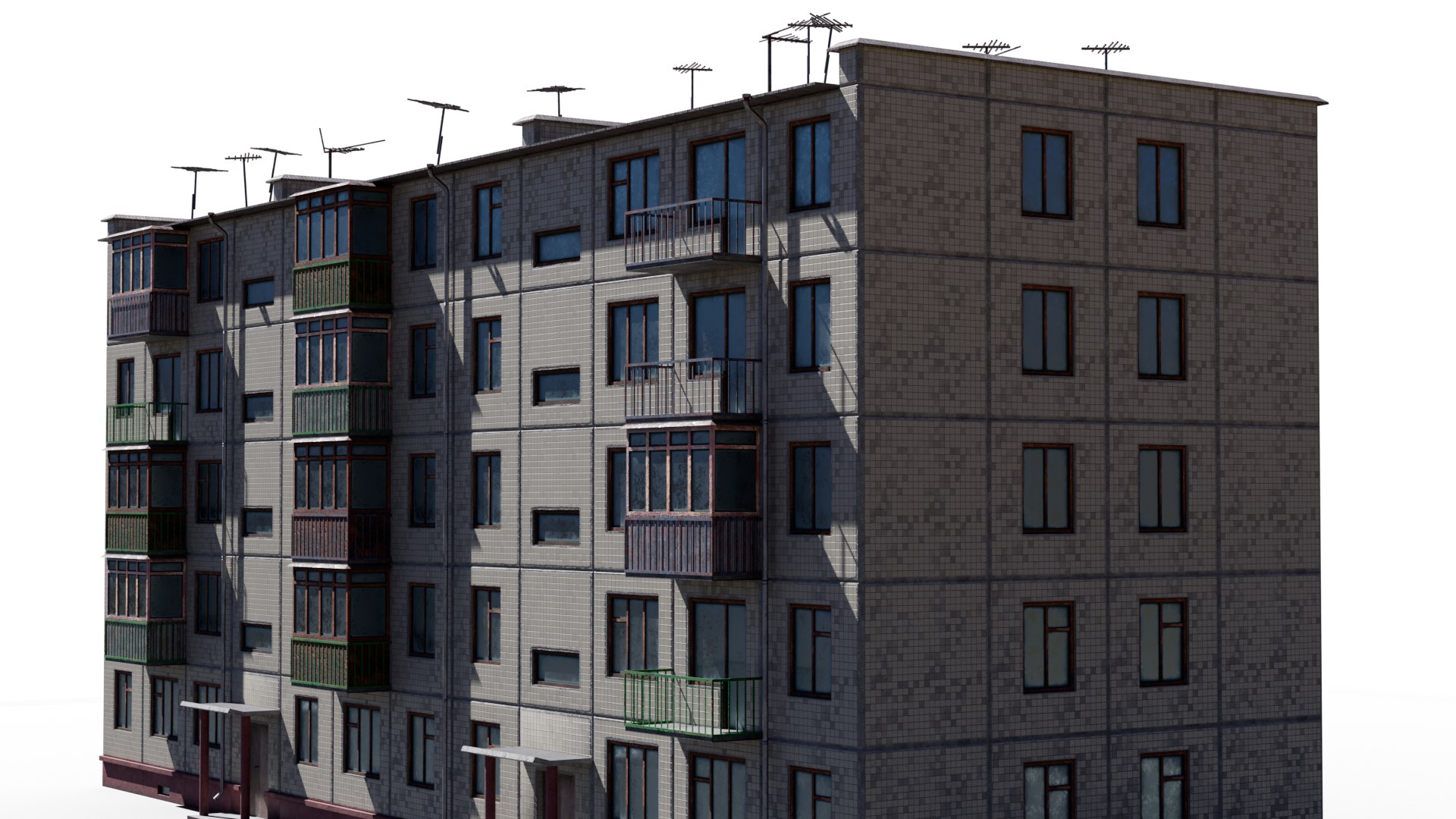 Modular Soviet Panel Apartment House Model - TurboSquid 1771046