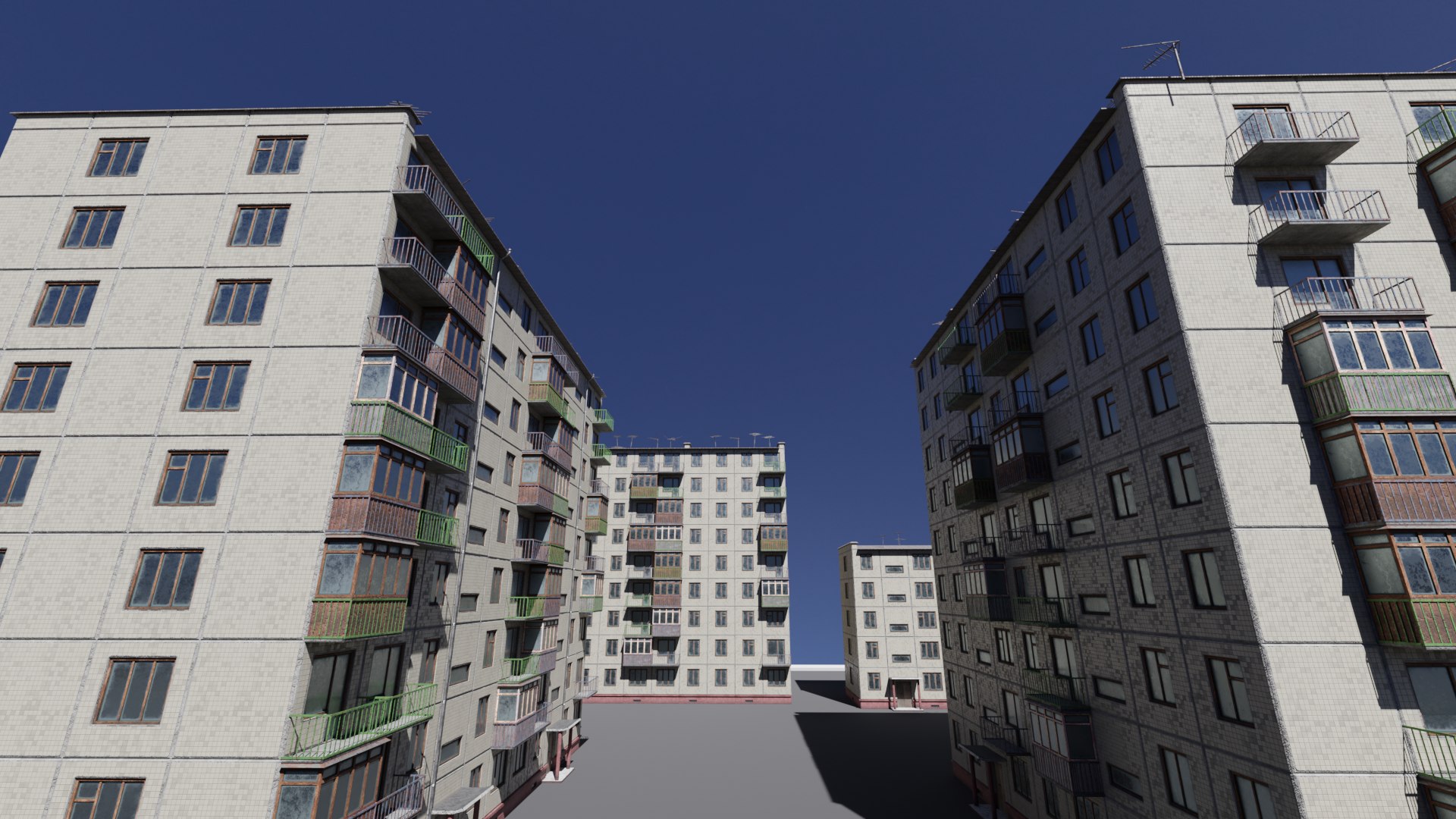 Modular Soviet Panel Apartment House model - TurboSquid 1771046