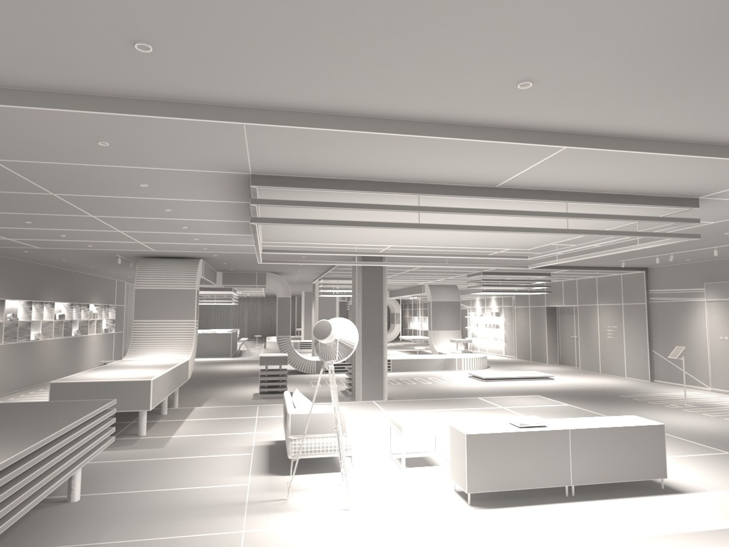 3D Exhibition Hall Model - TurboSquid 2049604