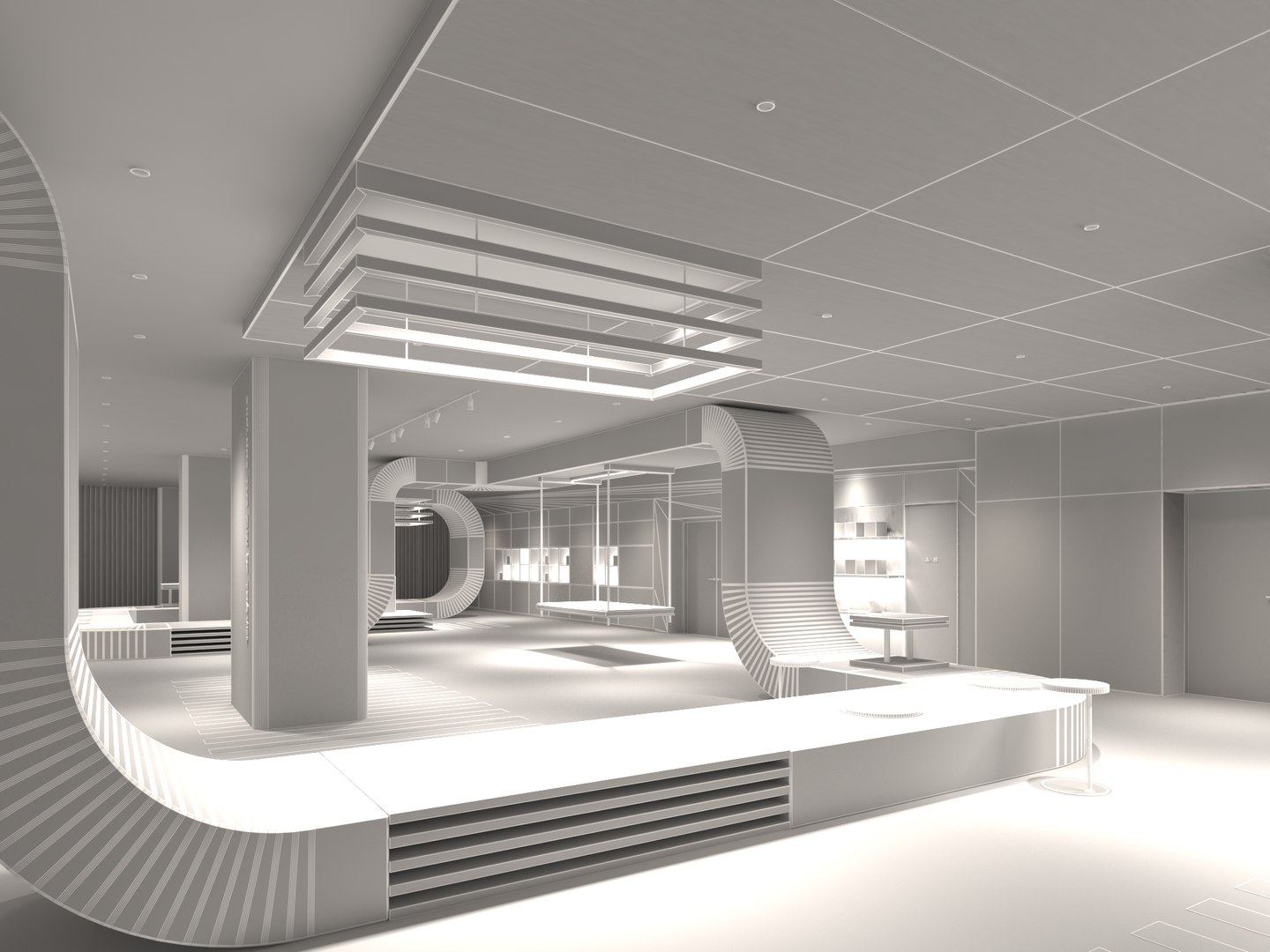 3D Exhibition Hall Model - TurboSquid 2049604