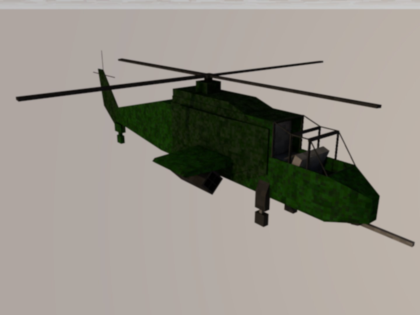 Minecraft Attack Helicopter C4d