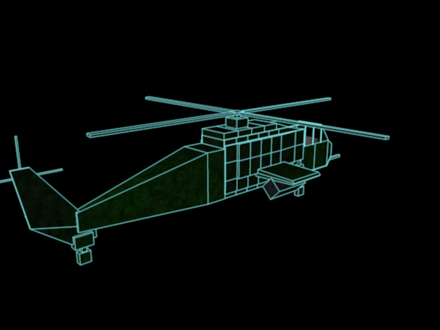 Minecraft Attack Helicopter C4d
