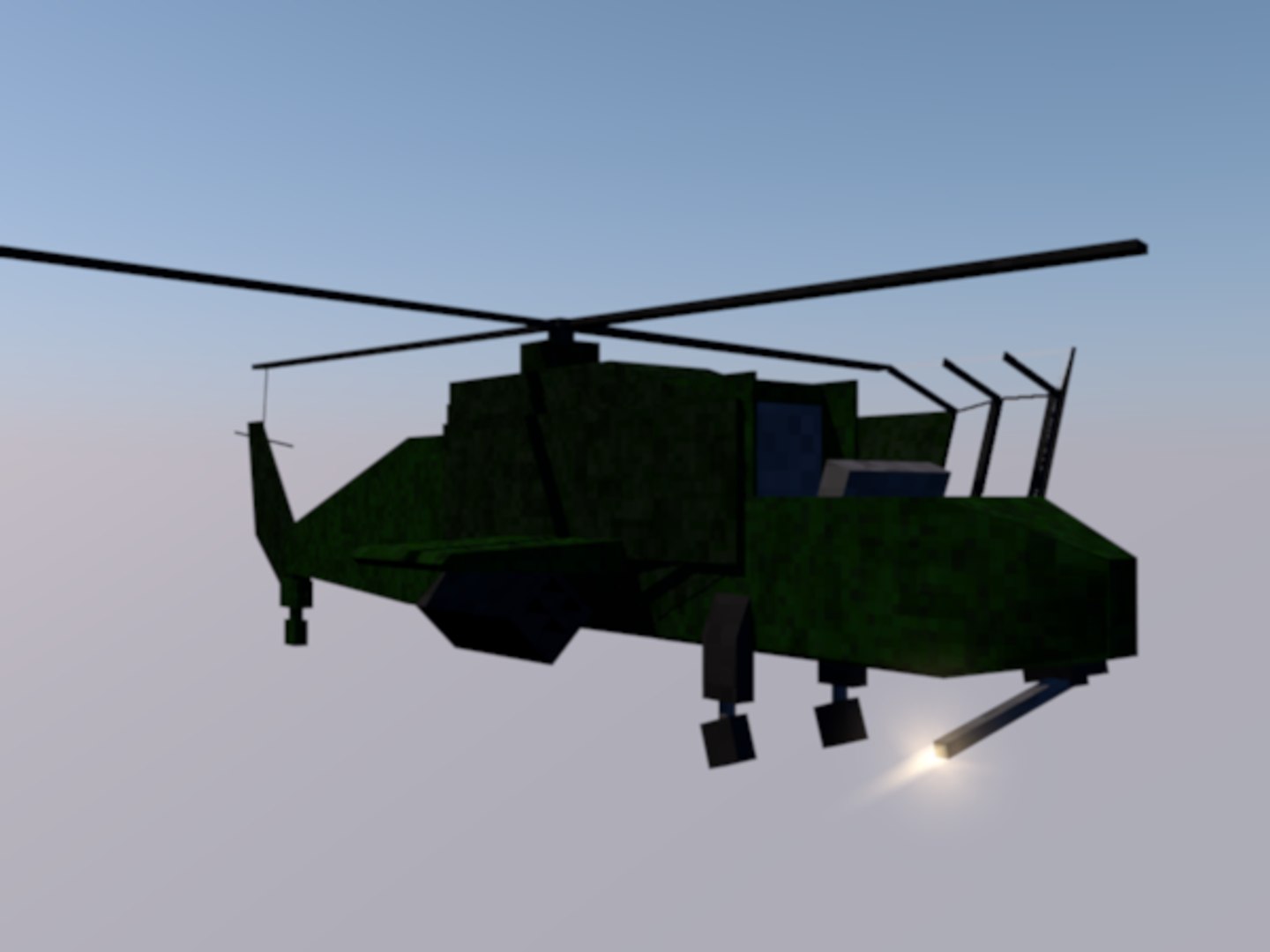 Minecraft Attack Helicopter C4d