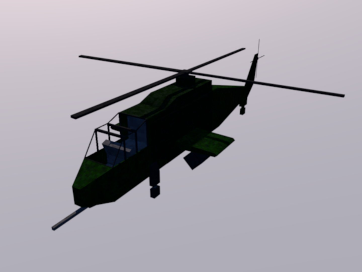 Minecraft Attack Helicopter C4d
