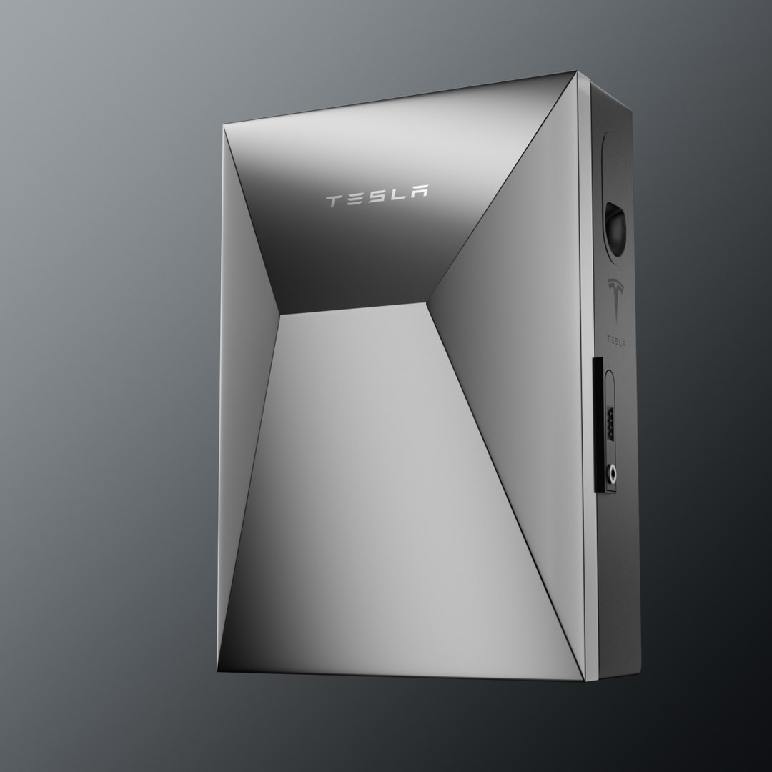 Cyberpunk - Inspired 3D Model Of Tesla Charging Box 3D - TurboSquid 2372513