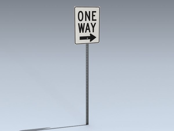 modelo 3d Señal de tráfico (US One Way) - TurboSquid 645135