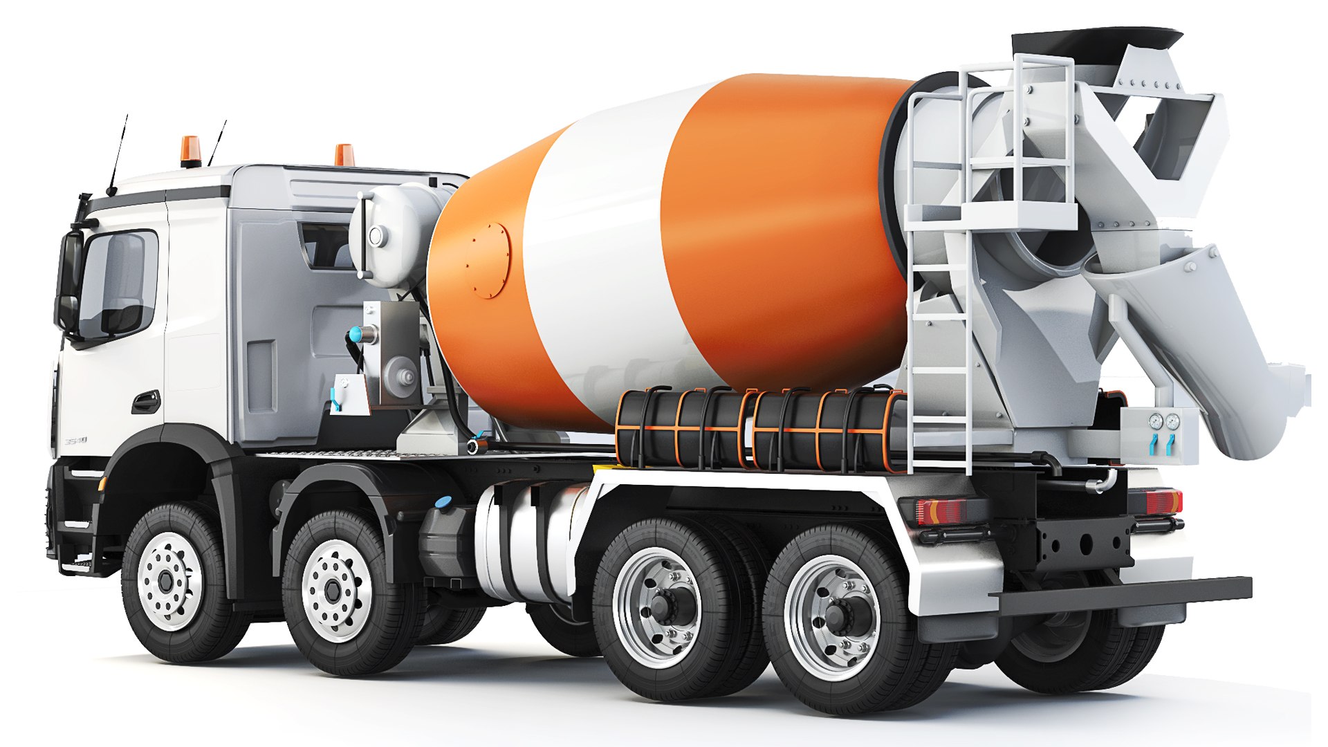 3D Mercedes-Benz Arocs 3540 Concrete Mixer 2022 Model - TurboSquid 2086788