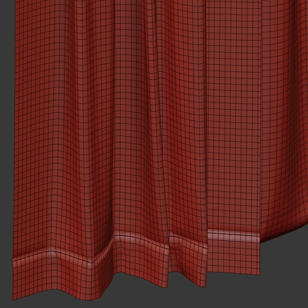 Tulle Curtain 3D Model - TurboSquid 1516201