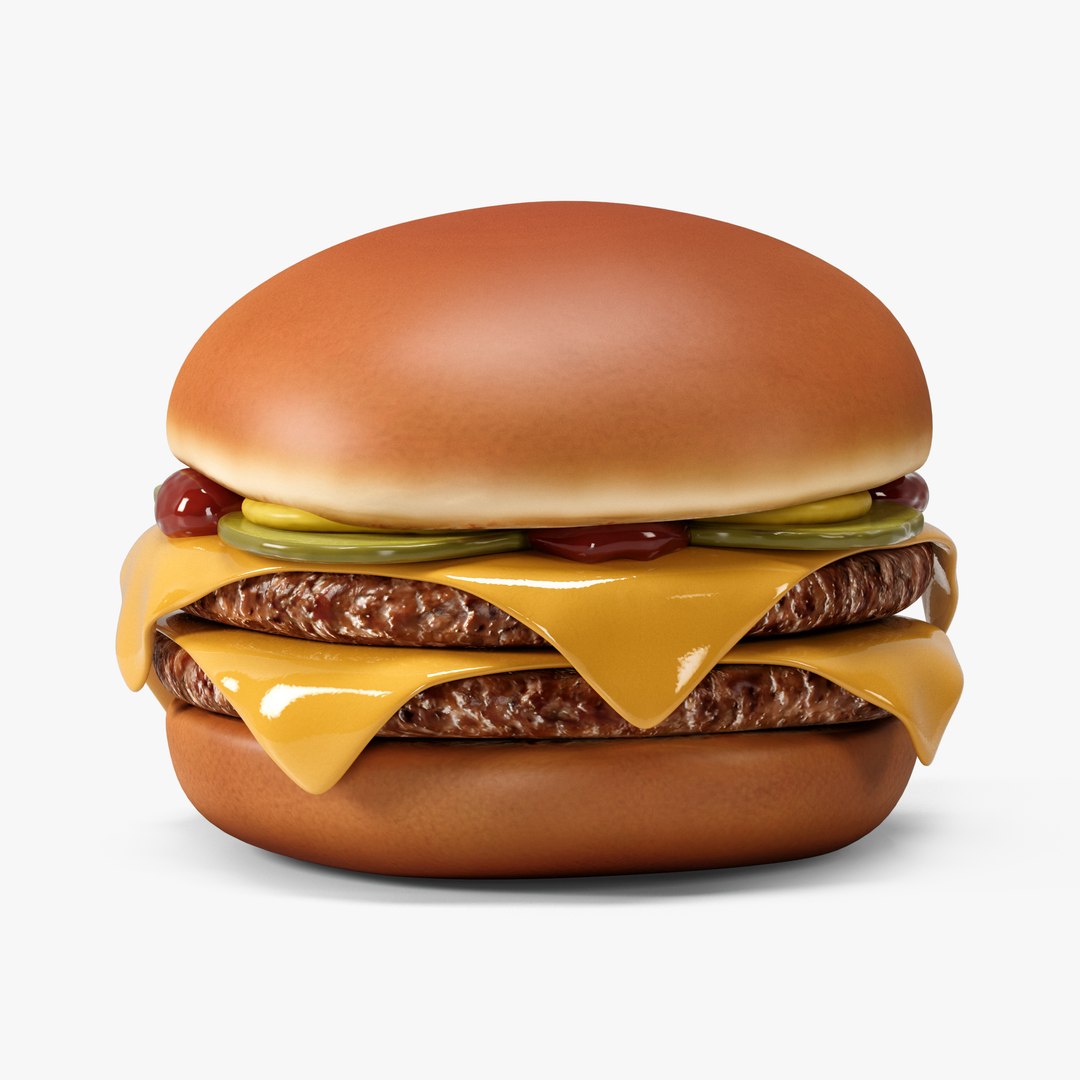 3D Model Double Cheeseburger - TurboSquid 2350041