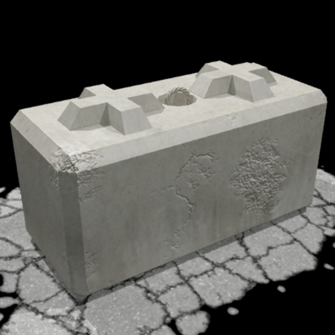 barrier block 3d max