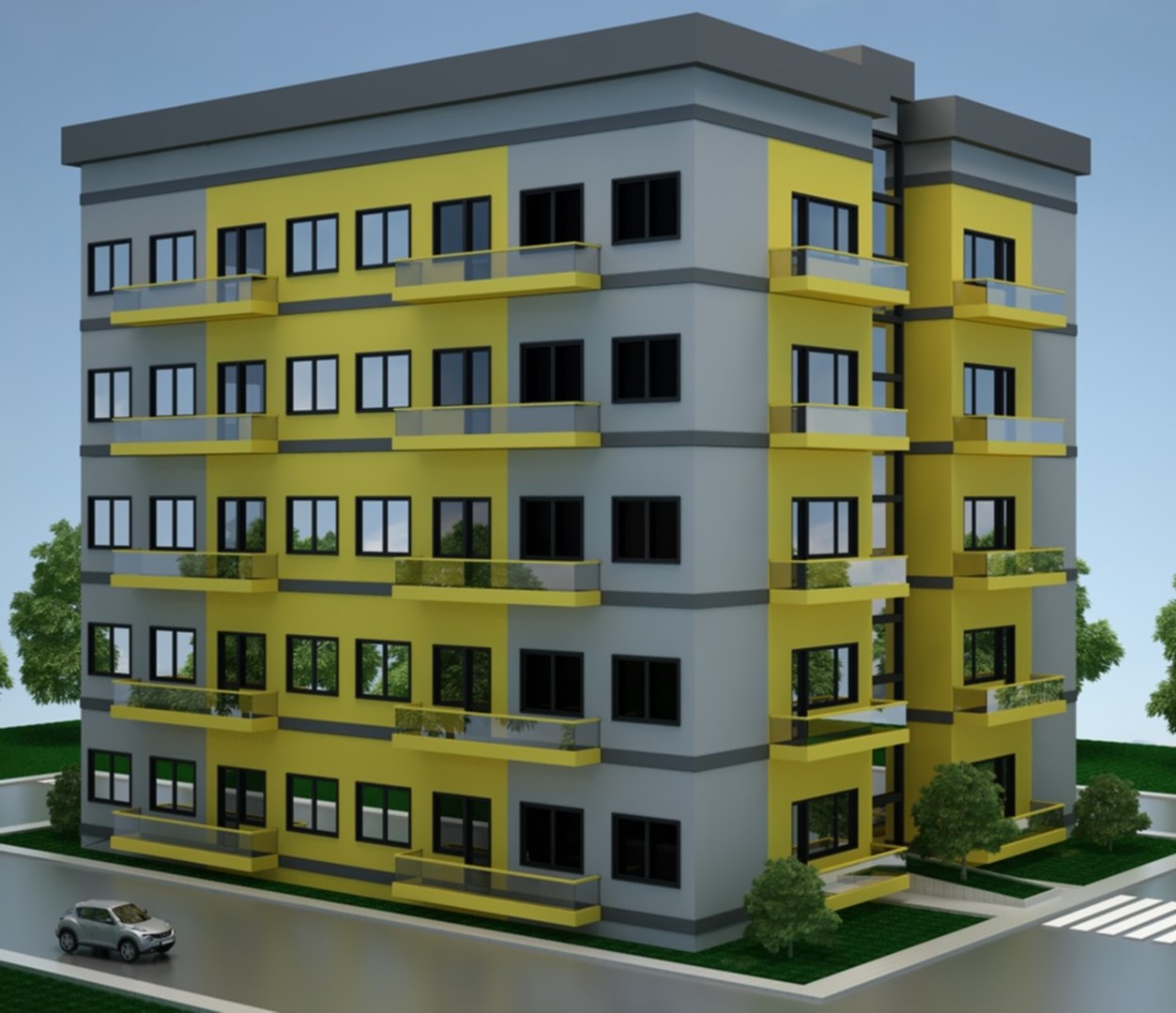 3D Apartment Building 05 Model - TurboSquid 2342033