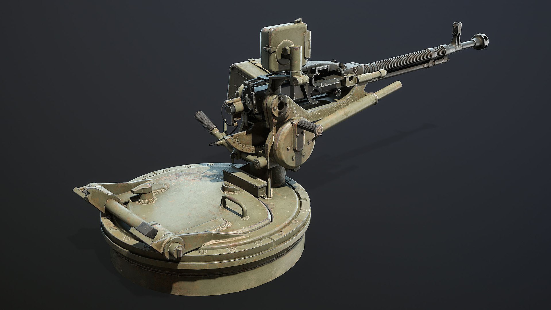 3D Model DShK Machine Gun Turret For ASU-85 - TurboSquid 2301917