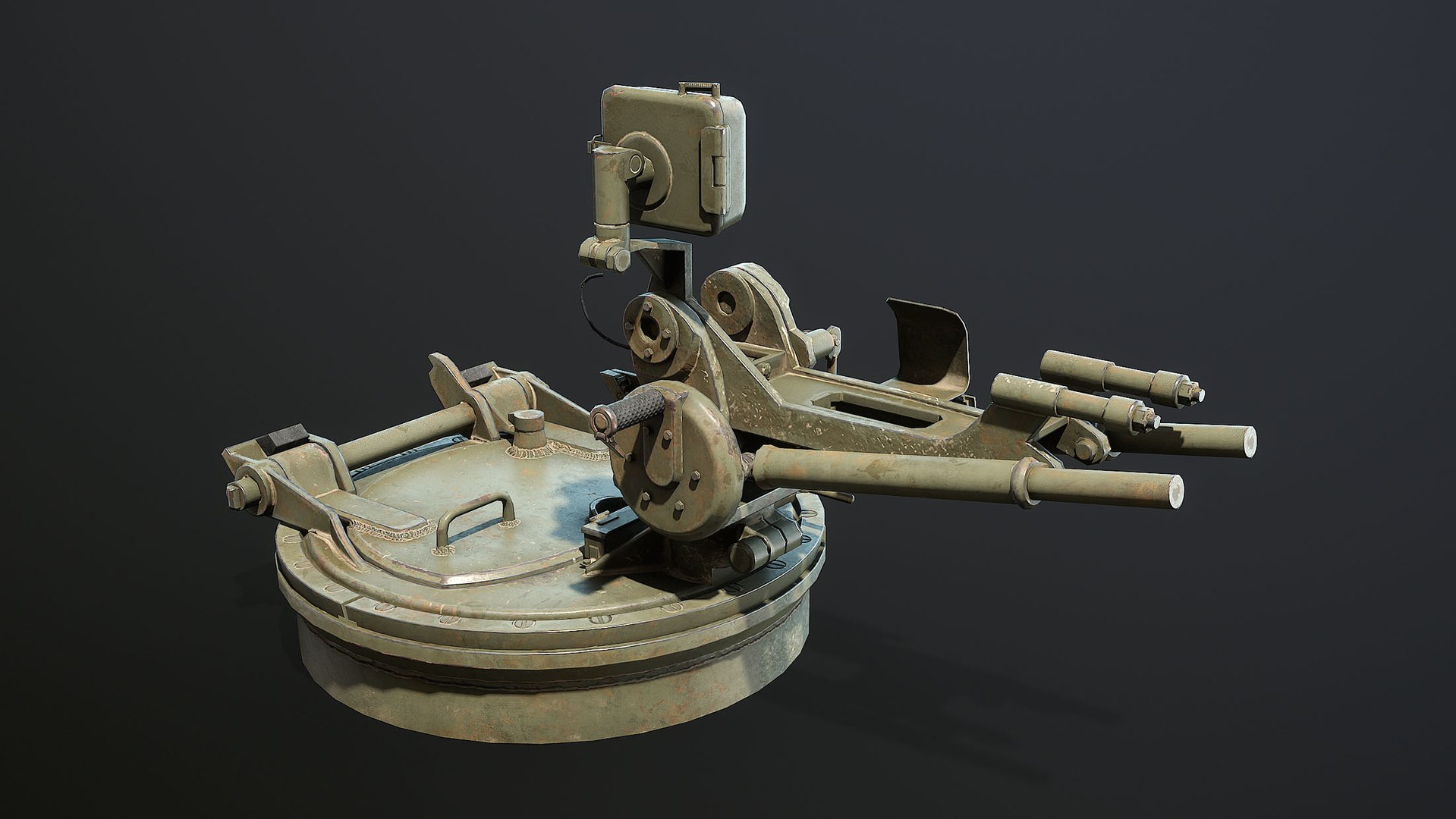 3D Model DShK Machine Gun Turret For ASU-85 - TurboSquid 2301917