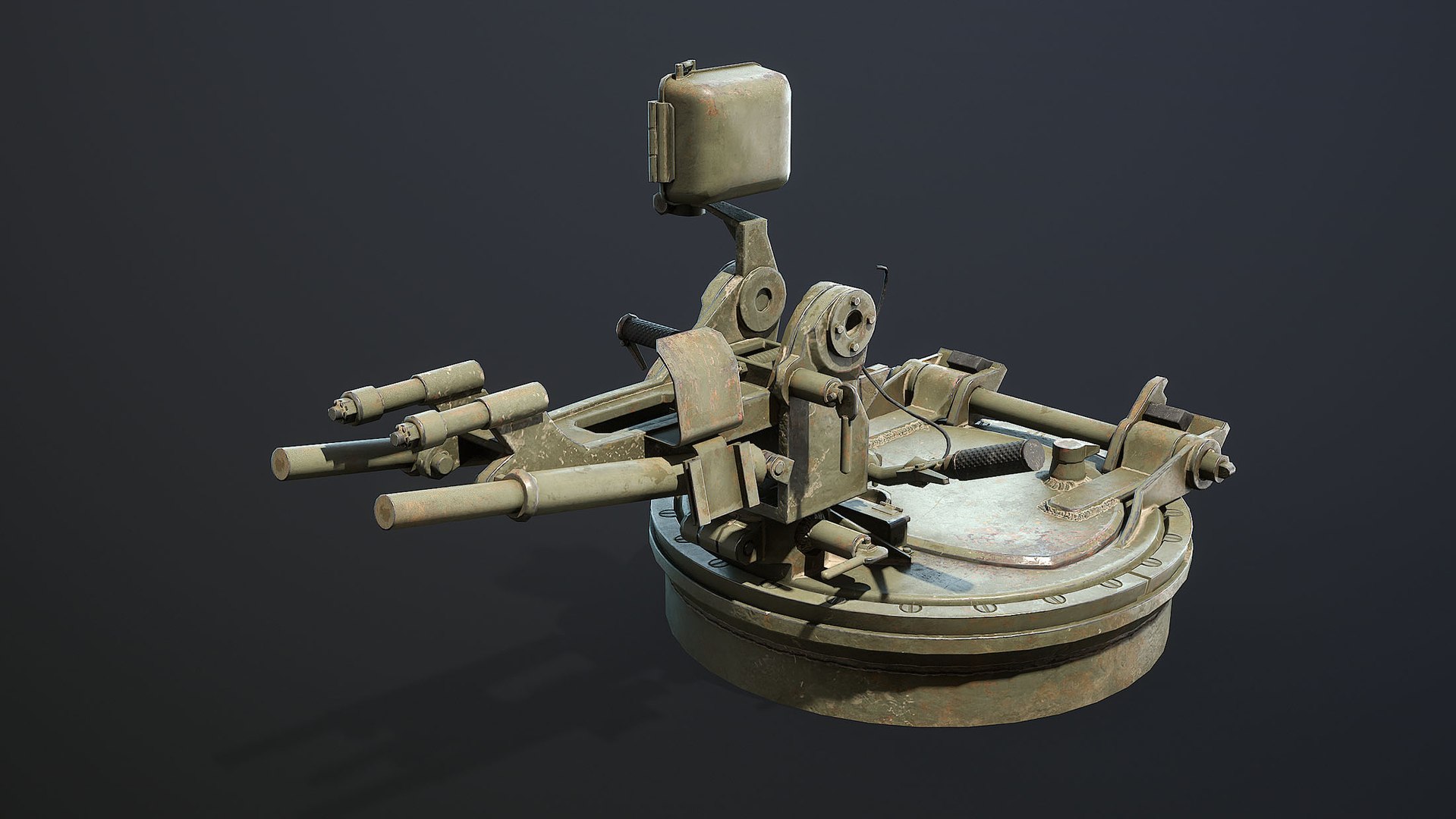 3D Model DShK Machine Gun Turret For ASU-85 - TurboSquid 2301917
