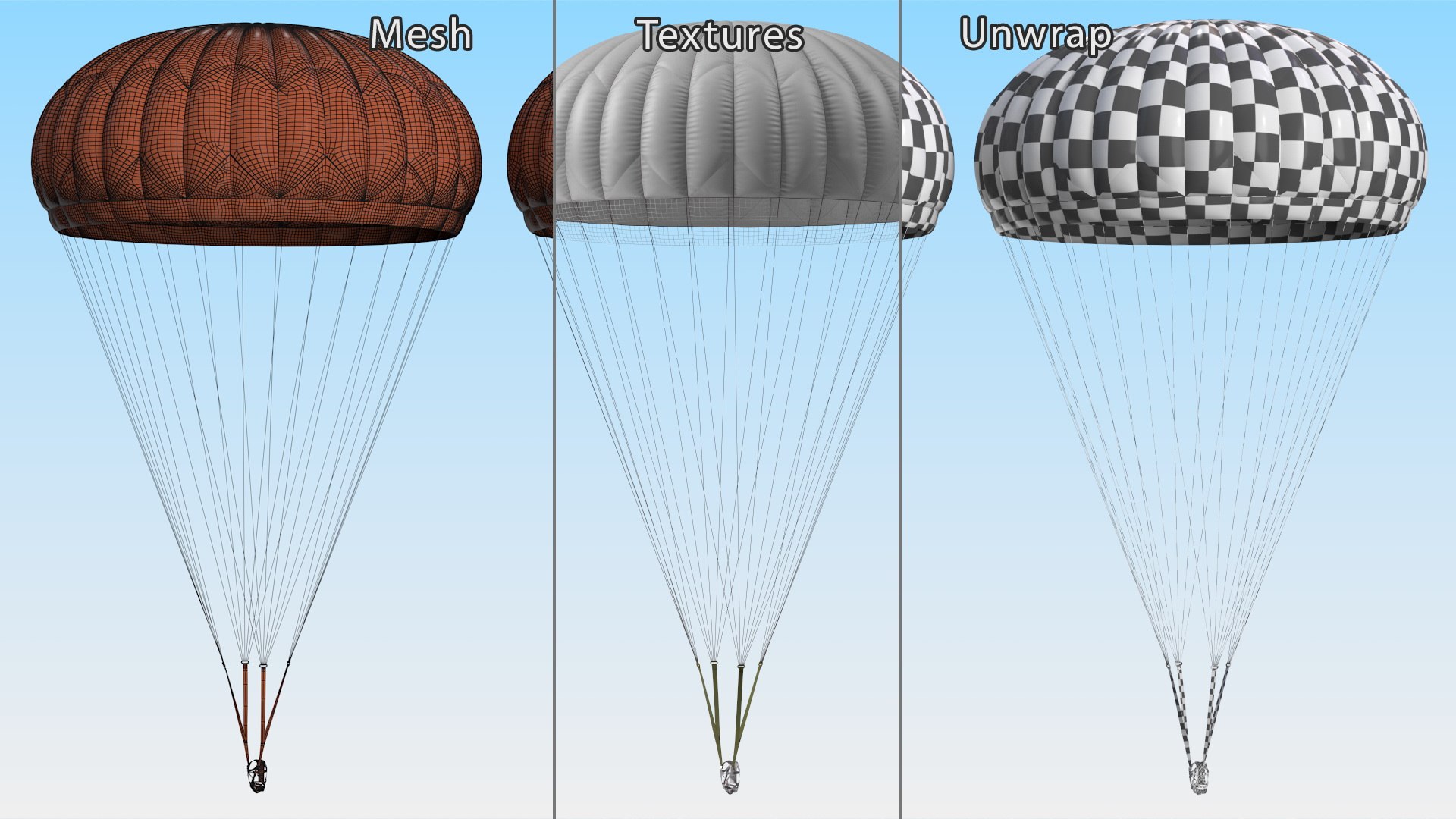 3D Parachute Attachment For Paratrooper Model - TurboSquid 2236430