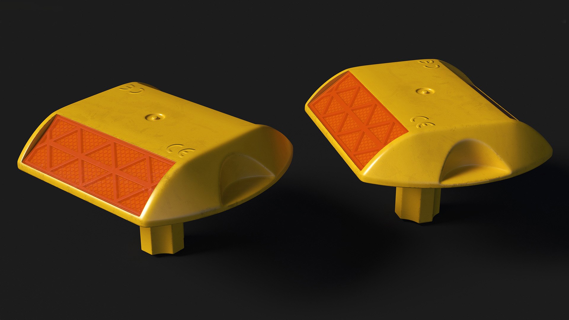 Raised Pavement Marker Orange 3D Model - TurboSquid 2073302