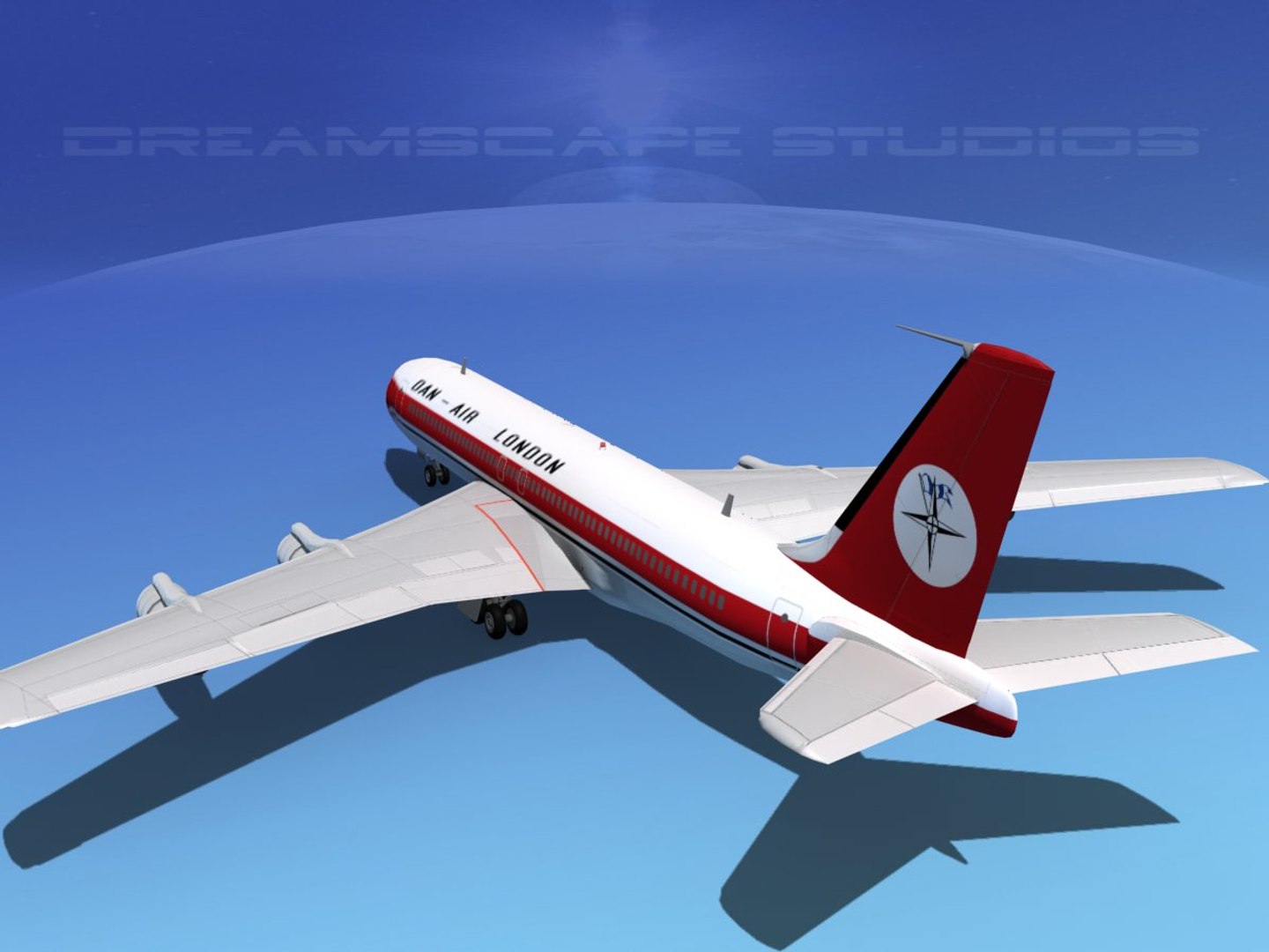 707-320 Airlines Boeing 707 3d Dwg