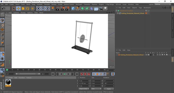 3D model Rolling Pendulum Maxwell Wheel - TurboSquid 1718560