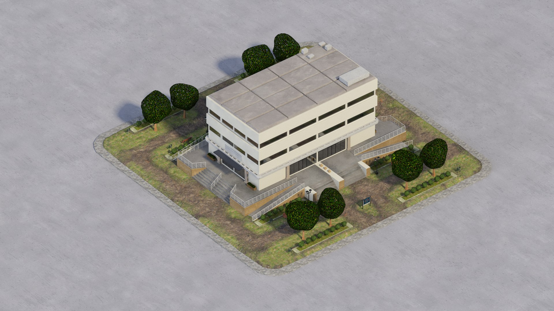 Campus Academy 3d Model