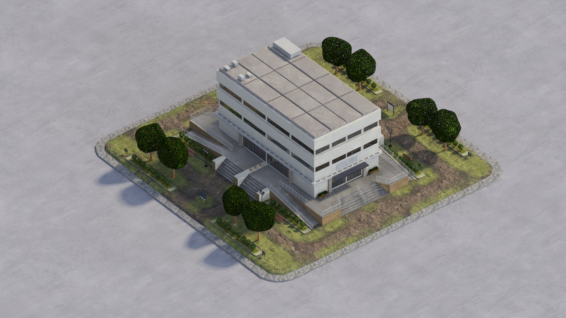 Campus Academy 3d Model
