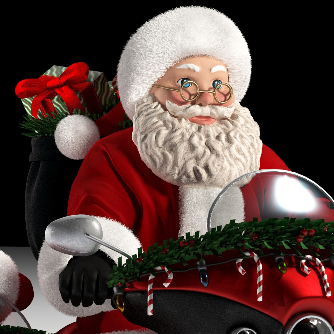 3D Christmas Decorative-santa Claus - TurboSquid 2030940