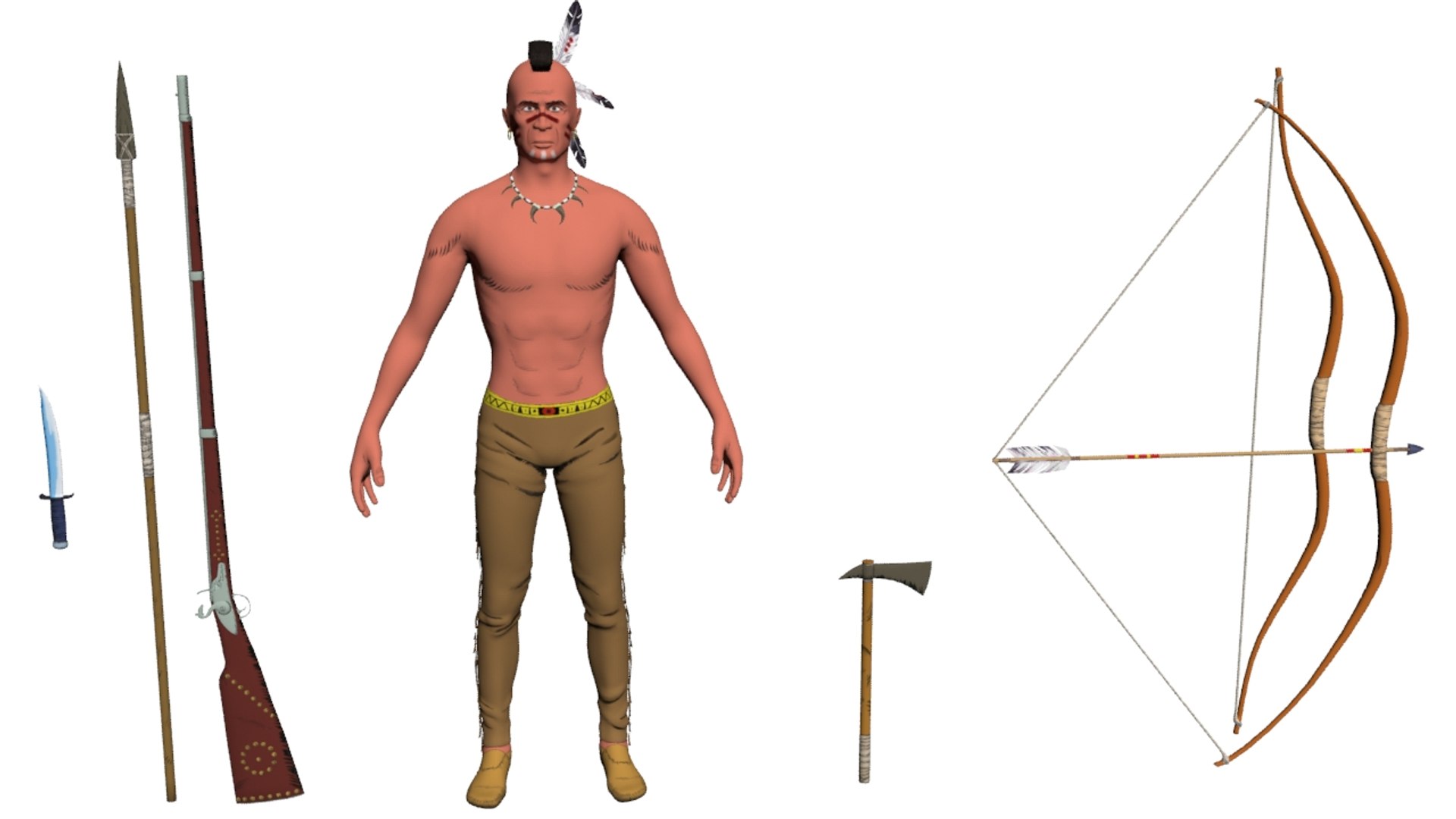 Indian Native American 3D Model - TurboSquid 1372753