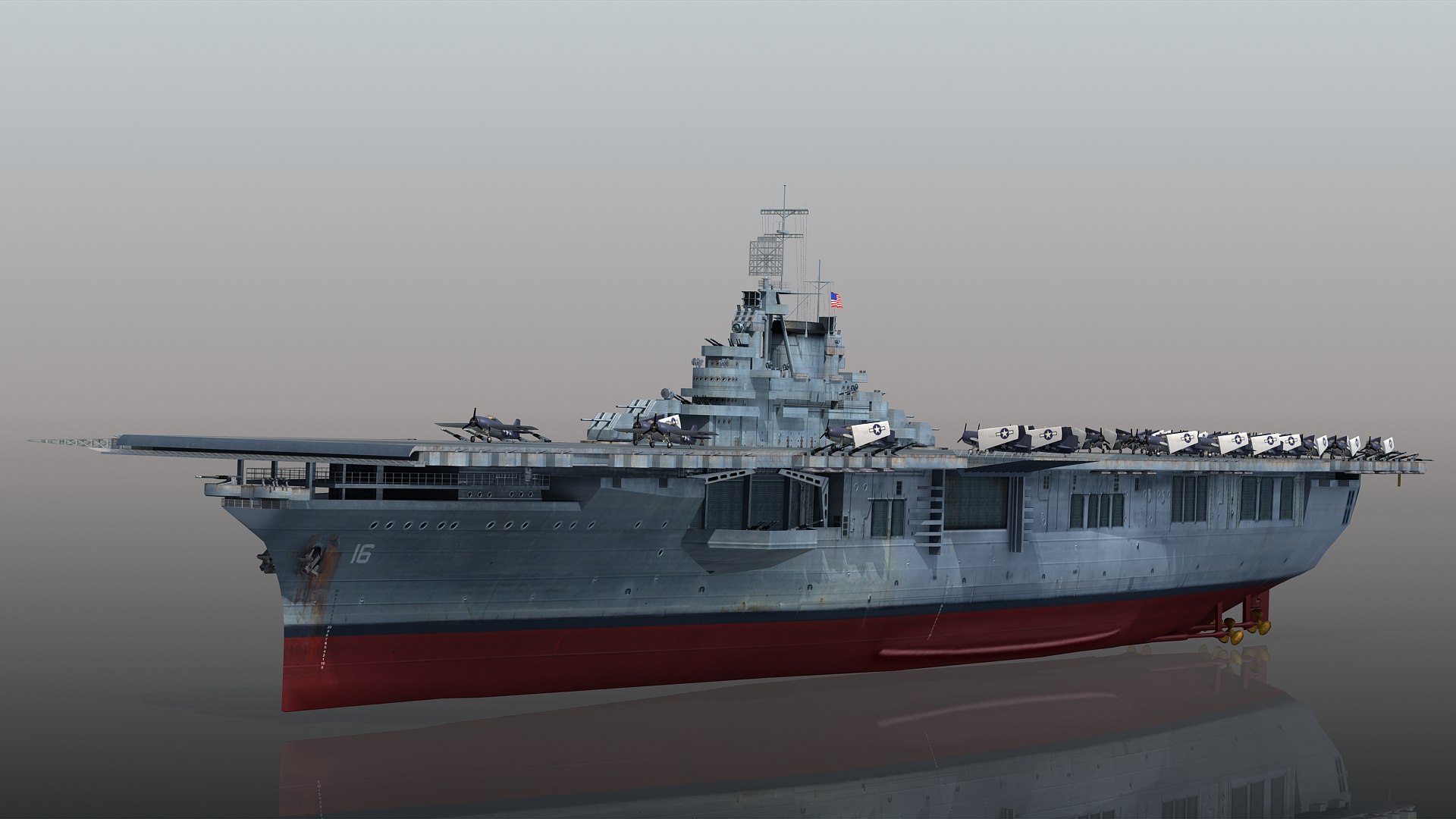 3D Uss Lexington Cv-16 1944-1945 - TurboSquid 1489991