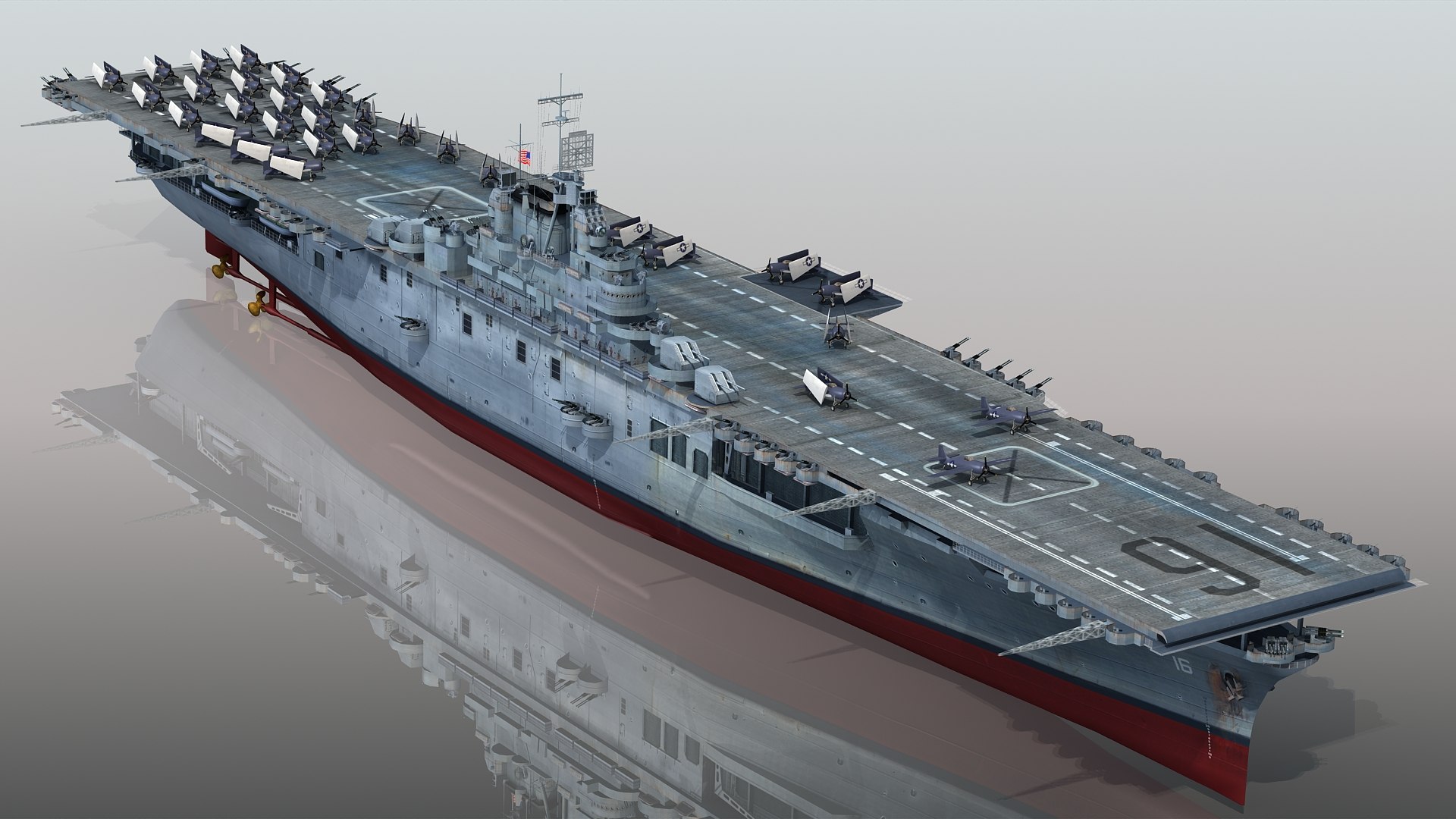 3D Uss Lexington Cv-16 1944-1945 - TurboSquid 1489991
