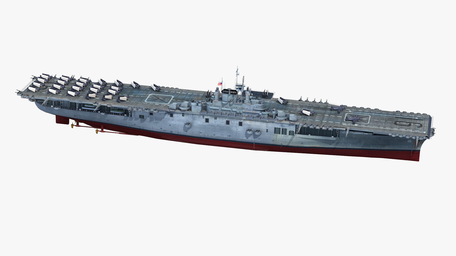 3D Uss Lexington Cv-16 1944-1945 - TurboSquid 1489991