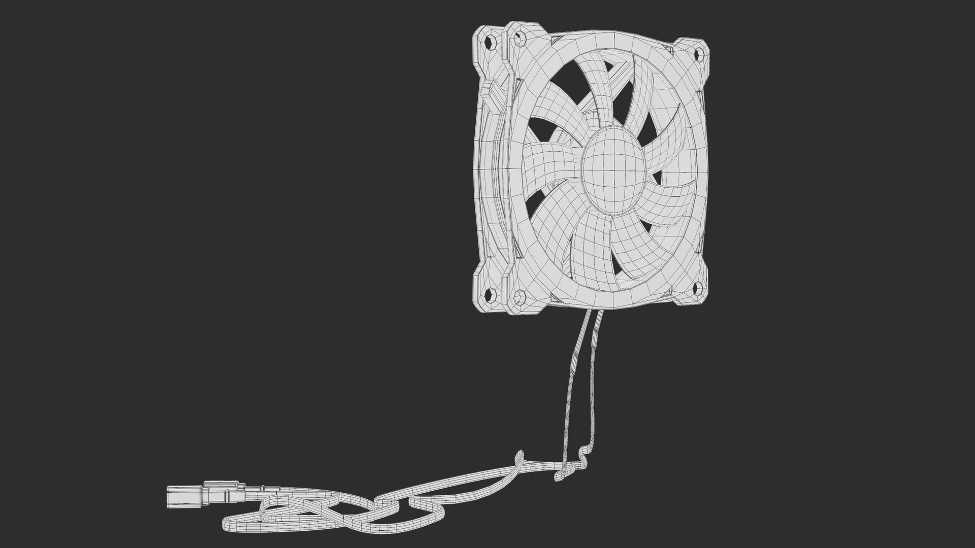 3D CPU Cooler With Wires PBR - TurboSquid 1727930