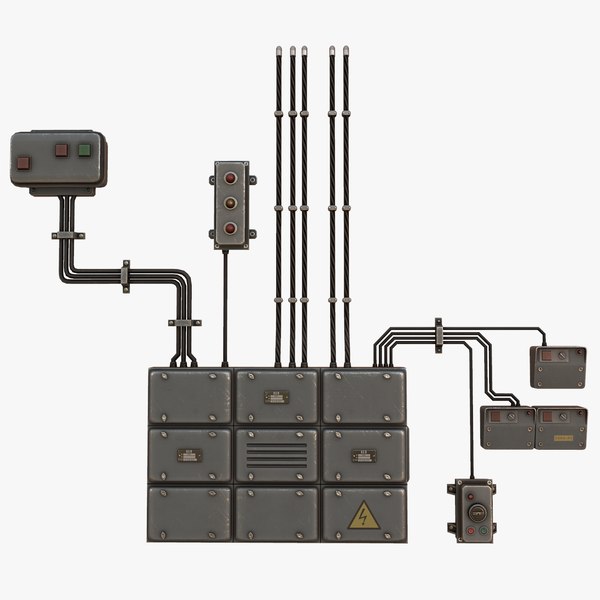 electrical boxes 3d obj