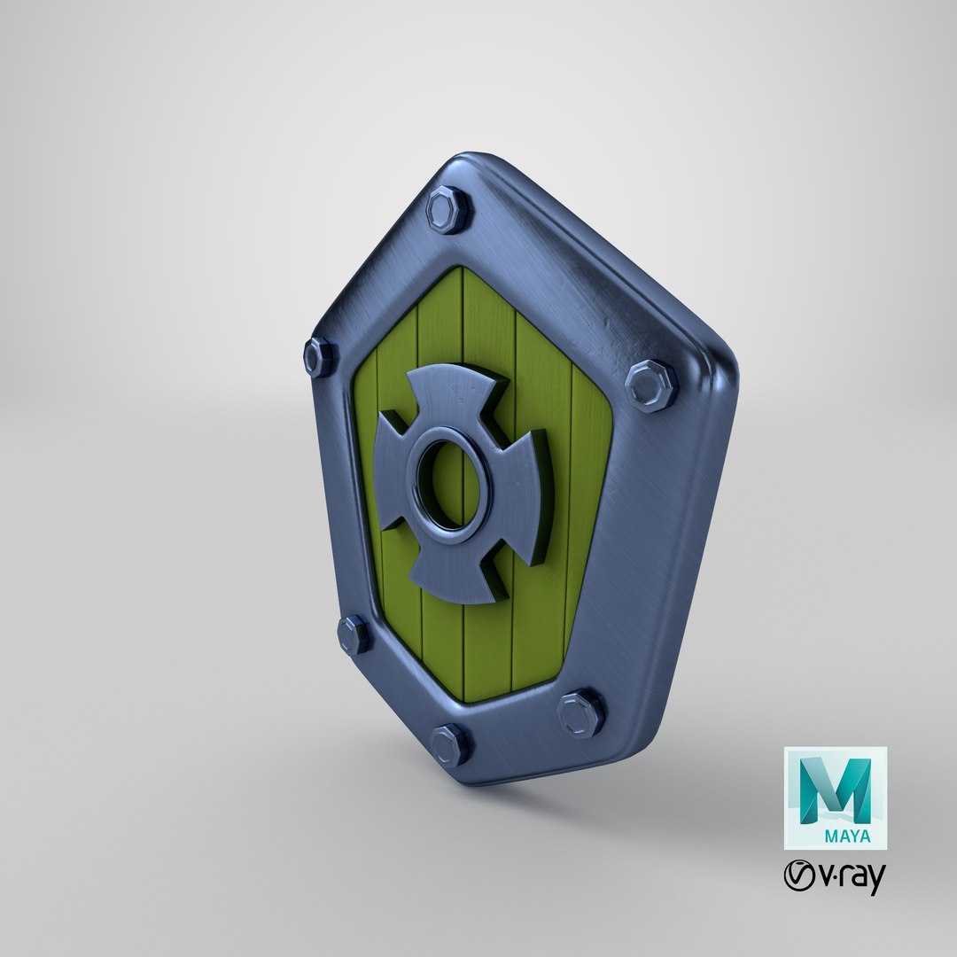 3D Cute little shield Cartoon Style - TurboSquid 2101229
