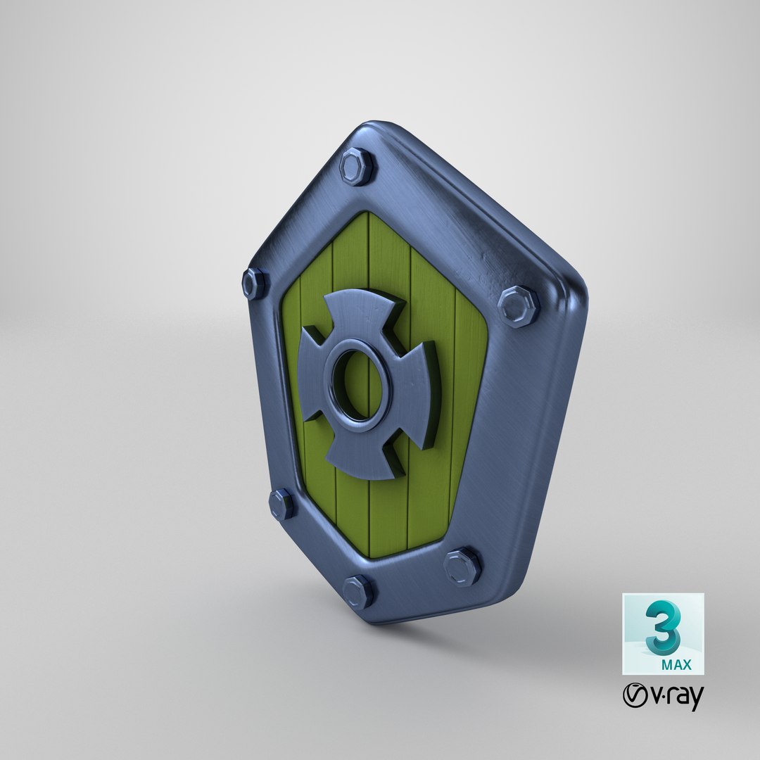 3D Cute little shield Cartoon Style - TurboSquid 2101229