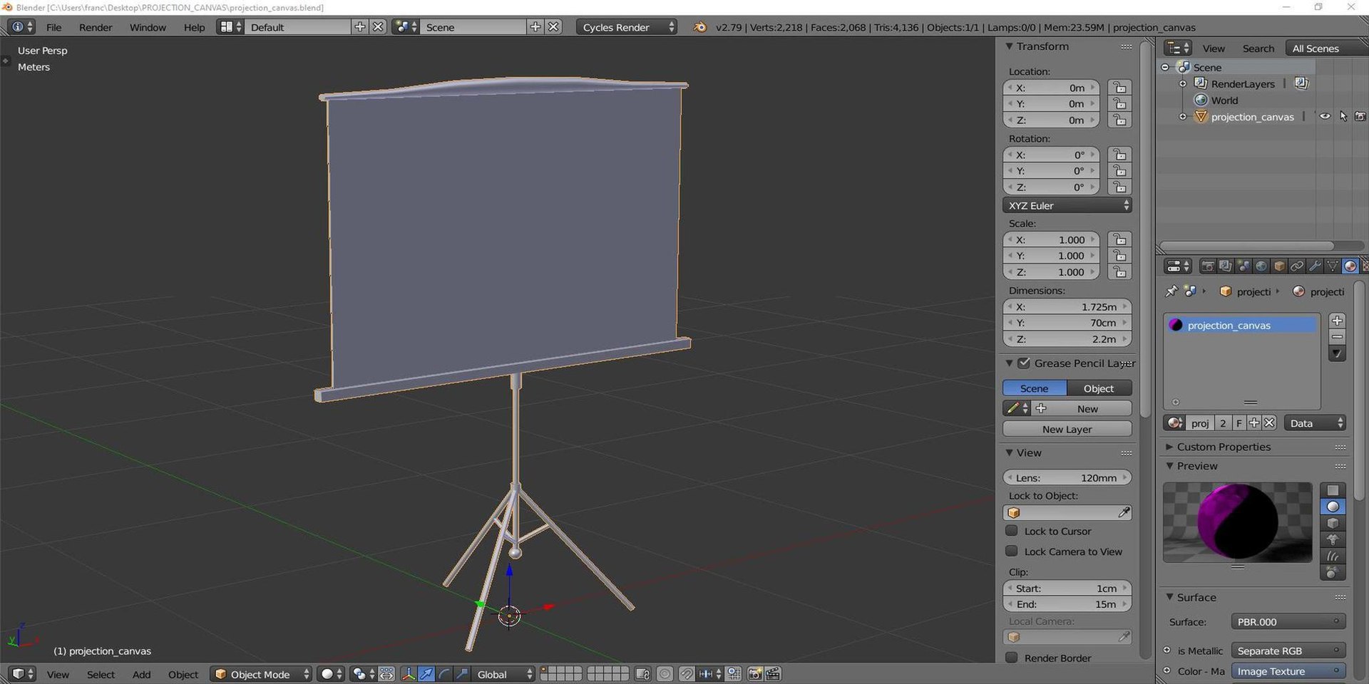 Projection Canvas Max