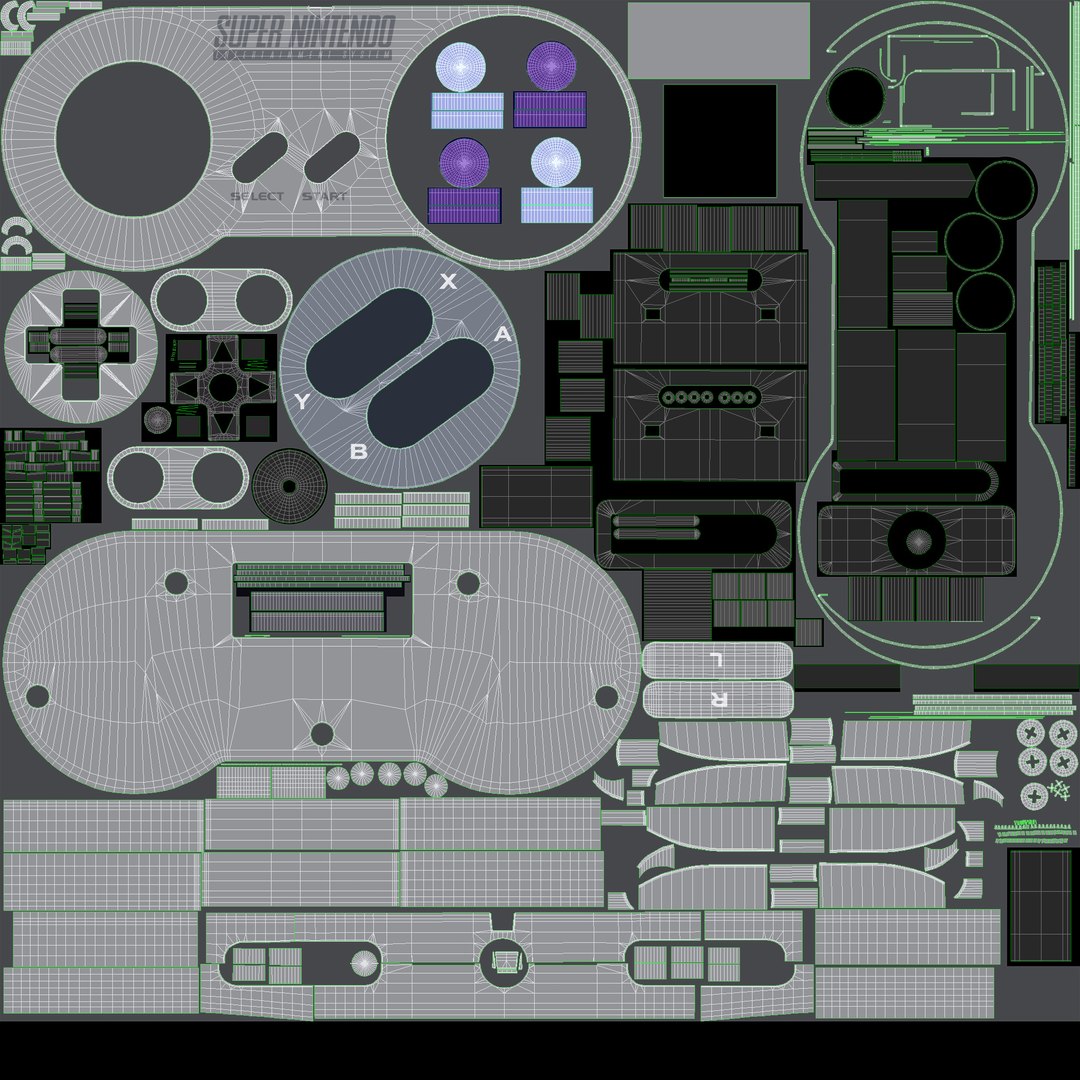 Super Nintendo Snes Model - TurboSquid 1271420
