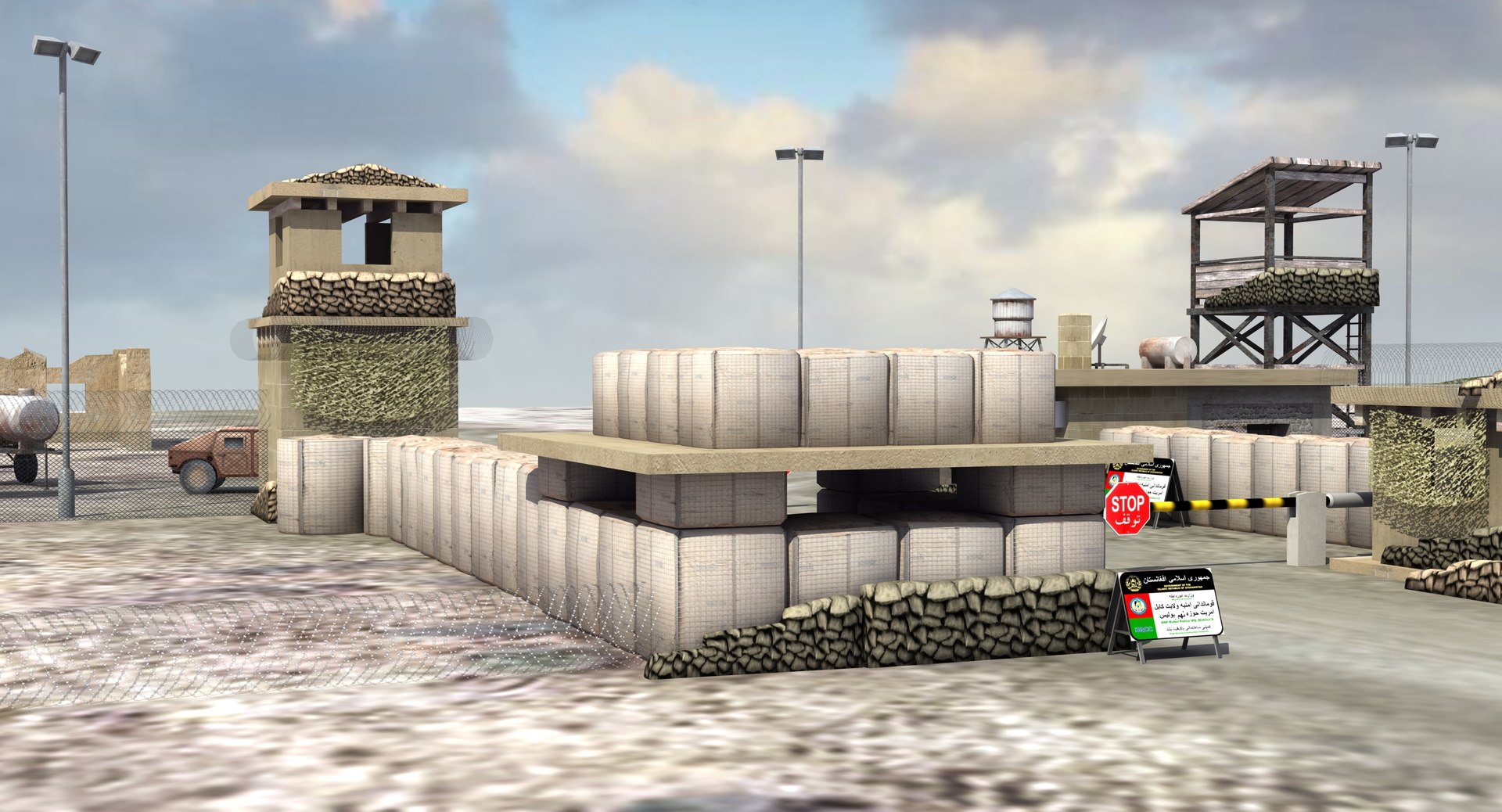 3D Border Security Checkpoint - TurboSquid 1514951