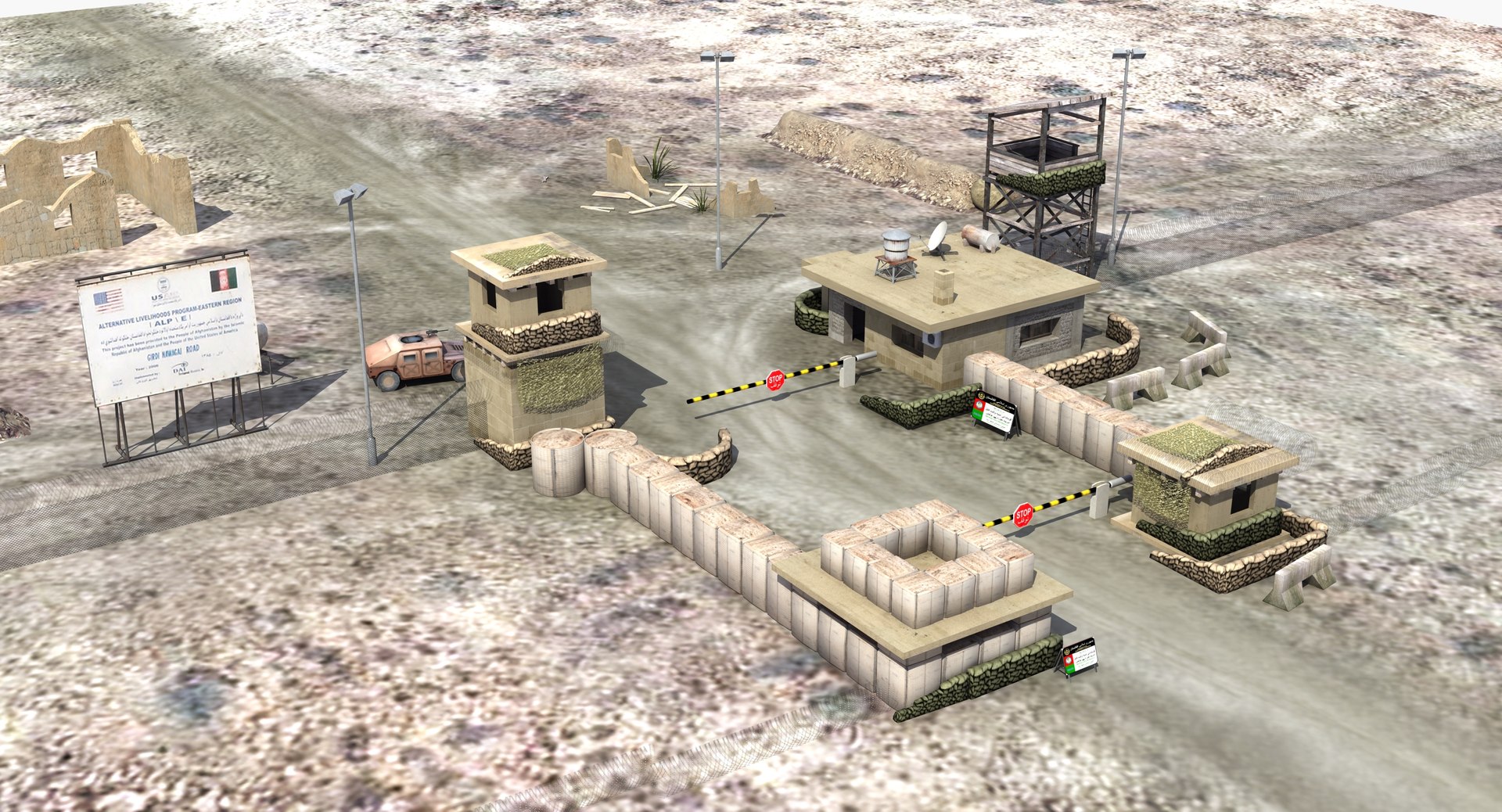 3D Border Security Checkpoint - TurboSquid 1514951