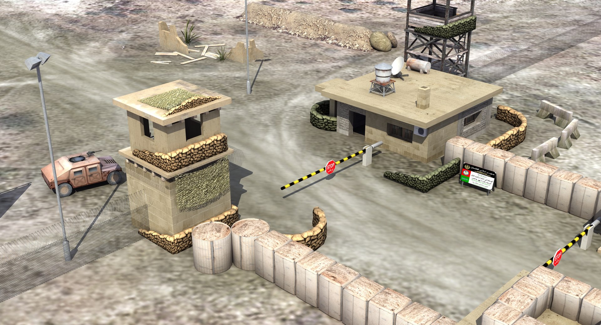 3D Border Security Checkpoint - TurboSquid 1514951