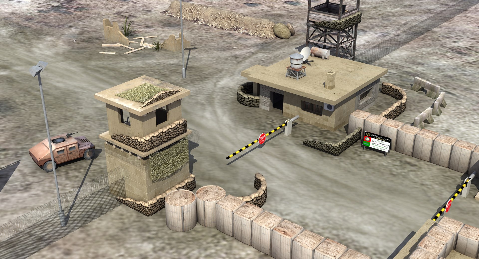 3D Border Security Checkpoint - TurboSquid 1514951