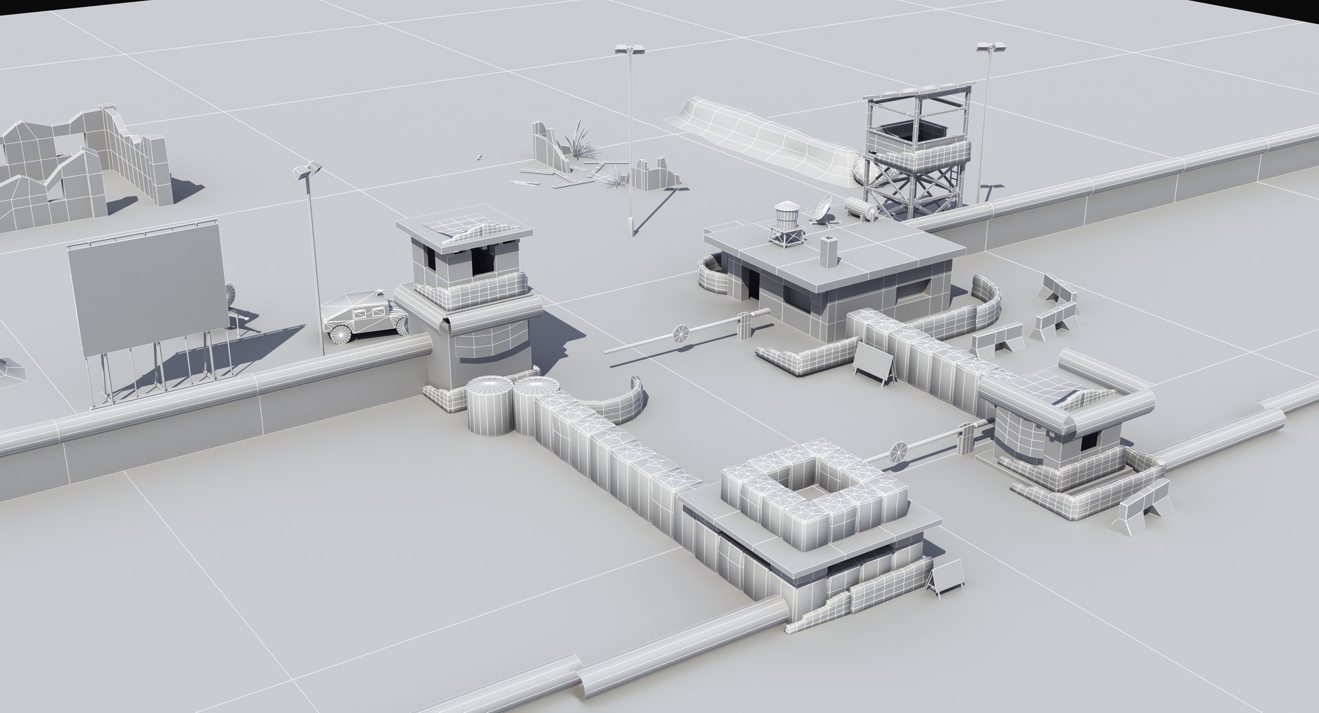 3D Border Security Checkpoint - TurboSquid 1514951