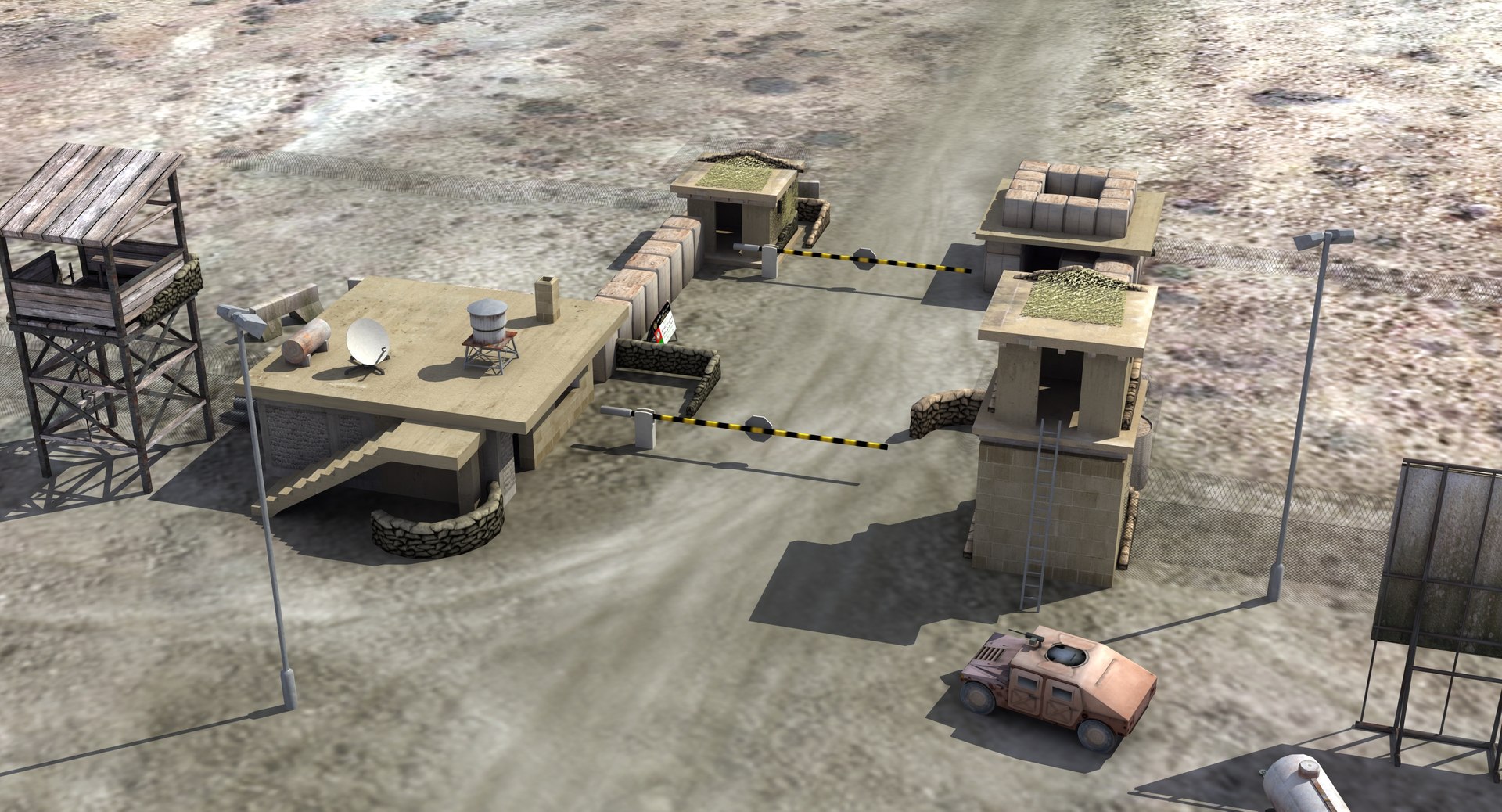 3D Border Security Checkpoint - TurboSquid 1514951