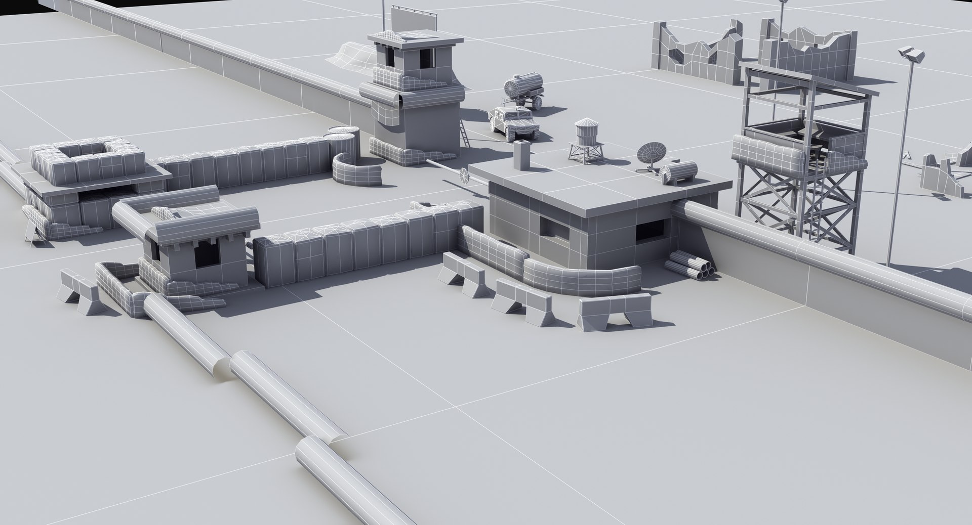 3D Border Security Checkpoint - TurboSquid 1514951