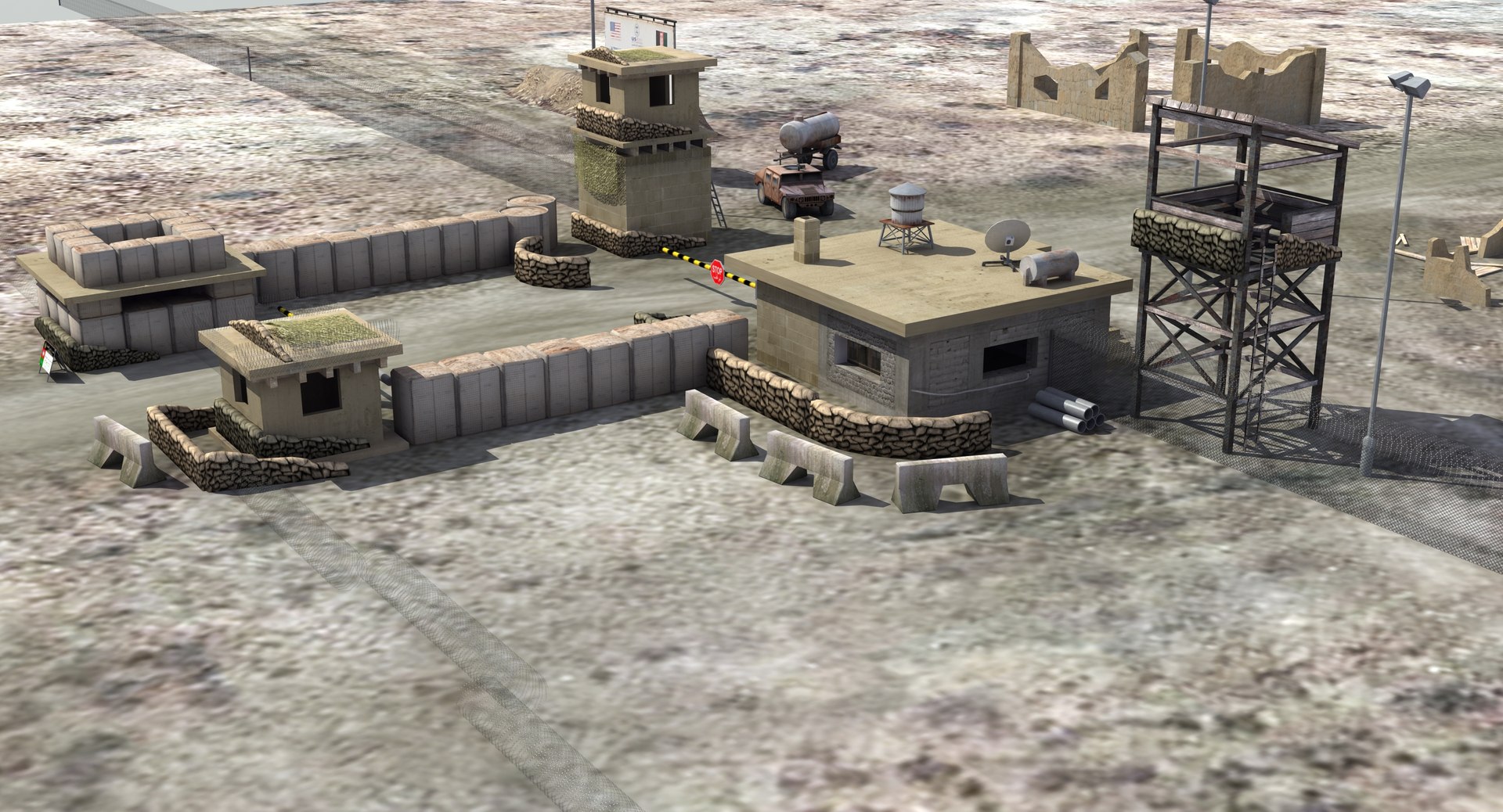 3D Border Security Checkpoint - TurboSquid 1514951