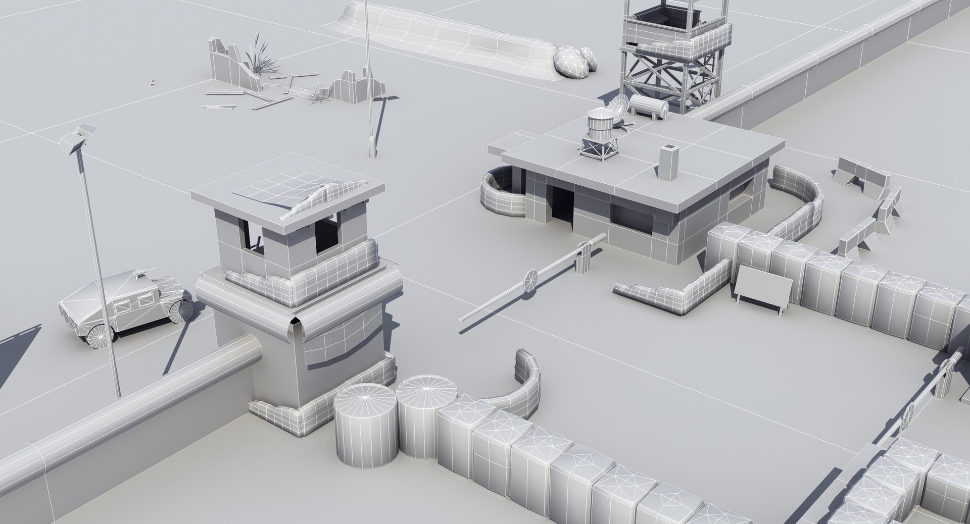 3D Border Security Checkpoint - TurboSquid 1514951